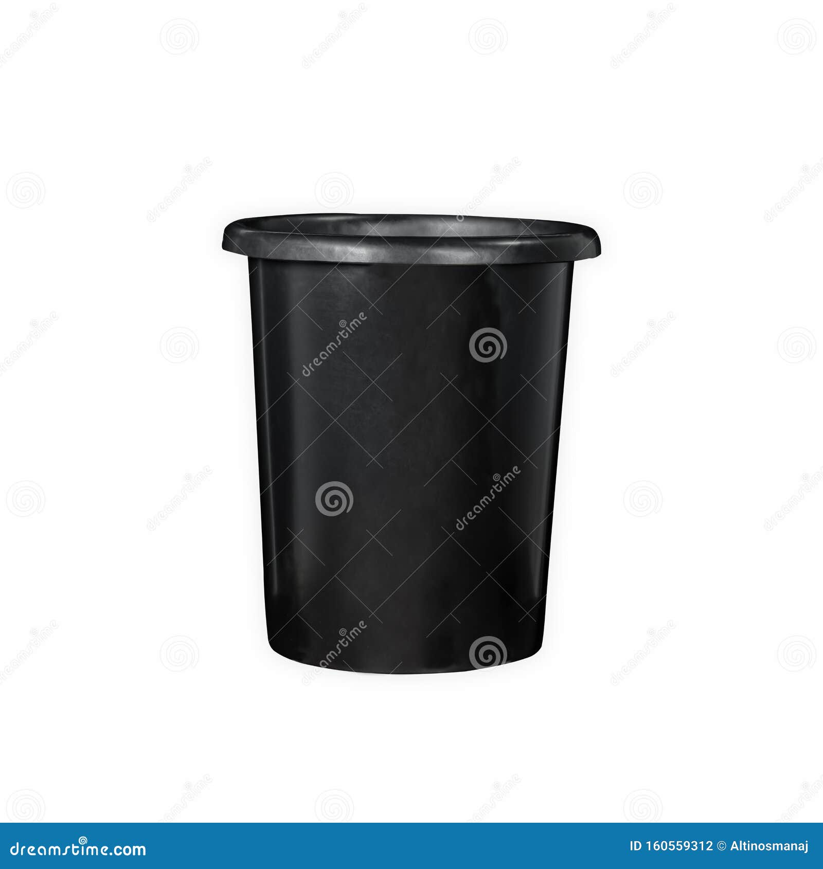 Black Plastic 5 Gallons Waste Bin Garbage Disposal Stock Photo - Image ...
