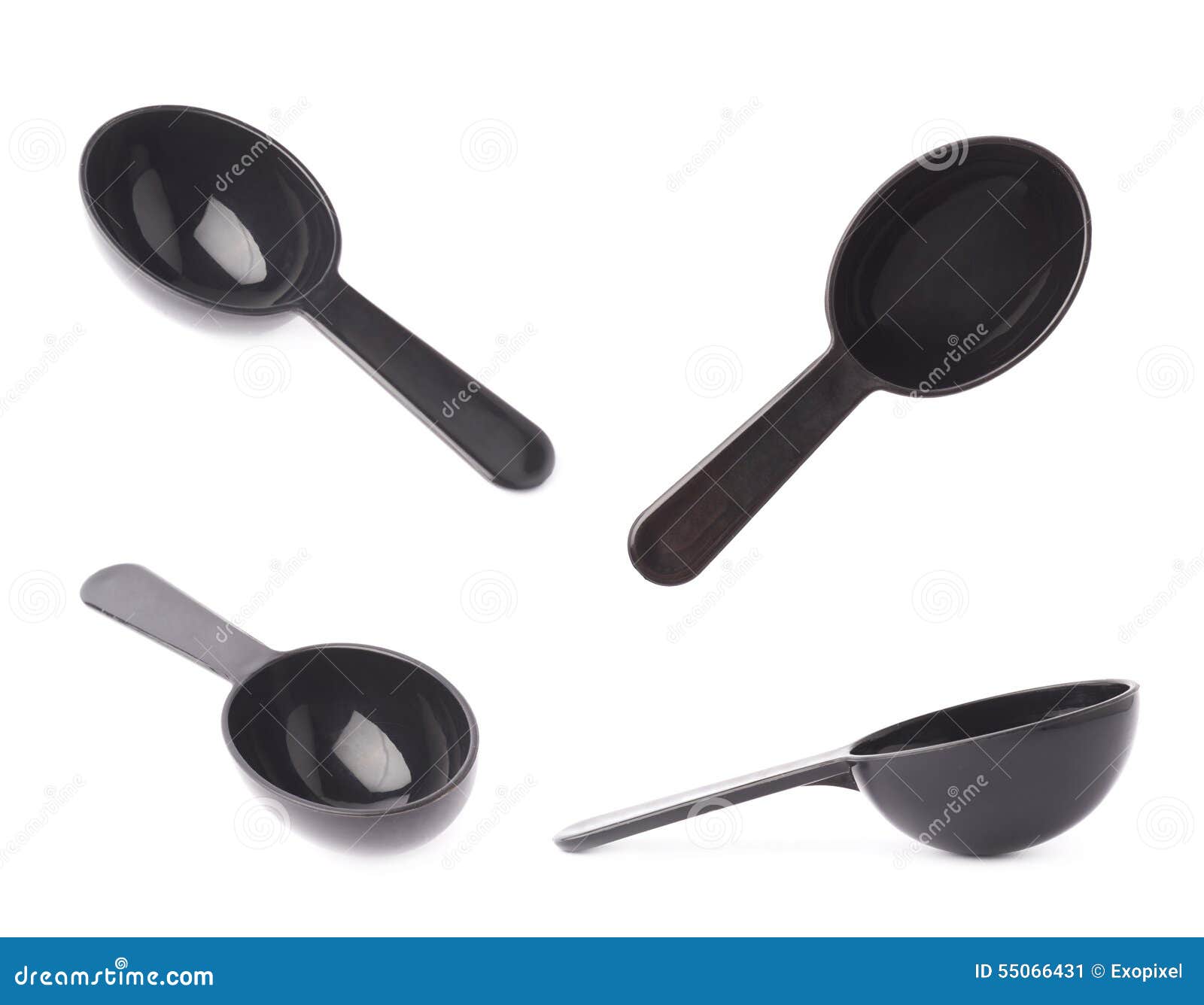 Black Plastic Measure Spoon Isolated Stock Image - Image of cooking ...