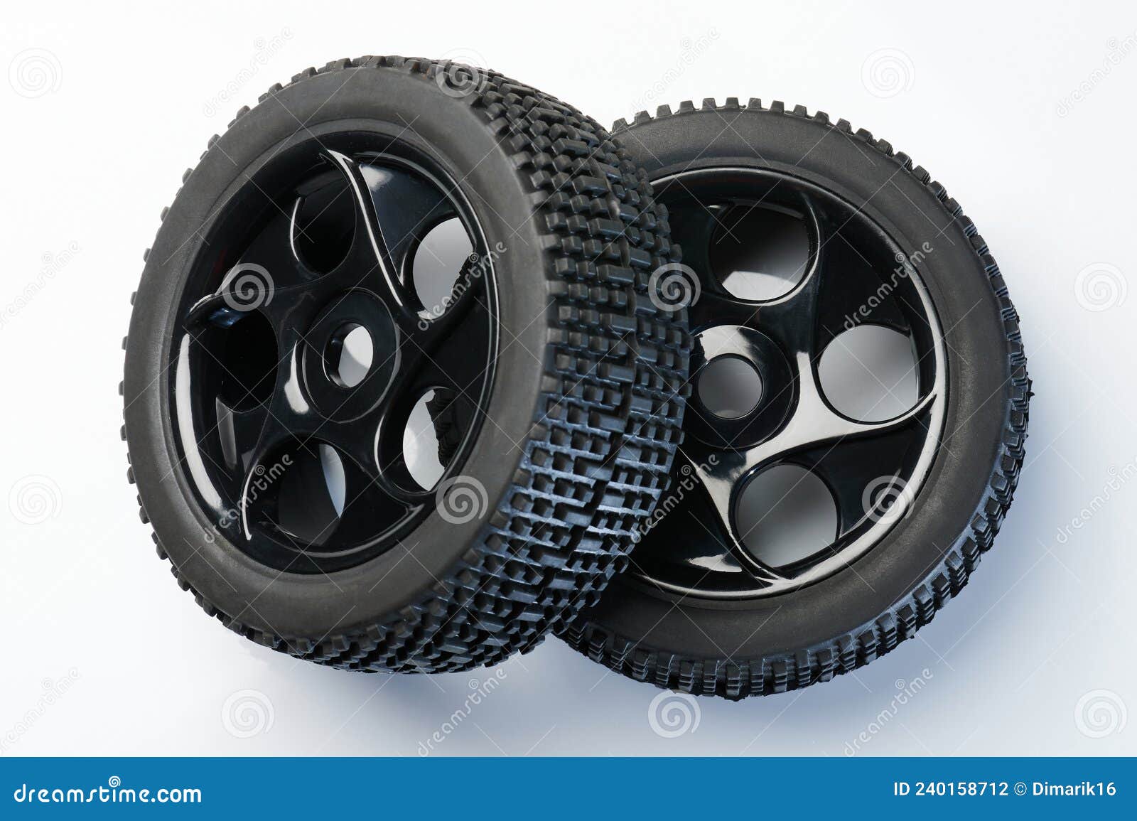 Black Plastic Offroad Wheels Stock Photo - Image of black, rubber ...