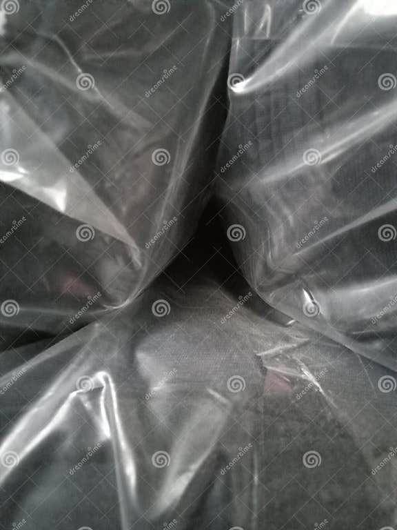 Black Plastic that Piles Up and Forms a Triangle Stock Photo - Image of ...