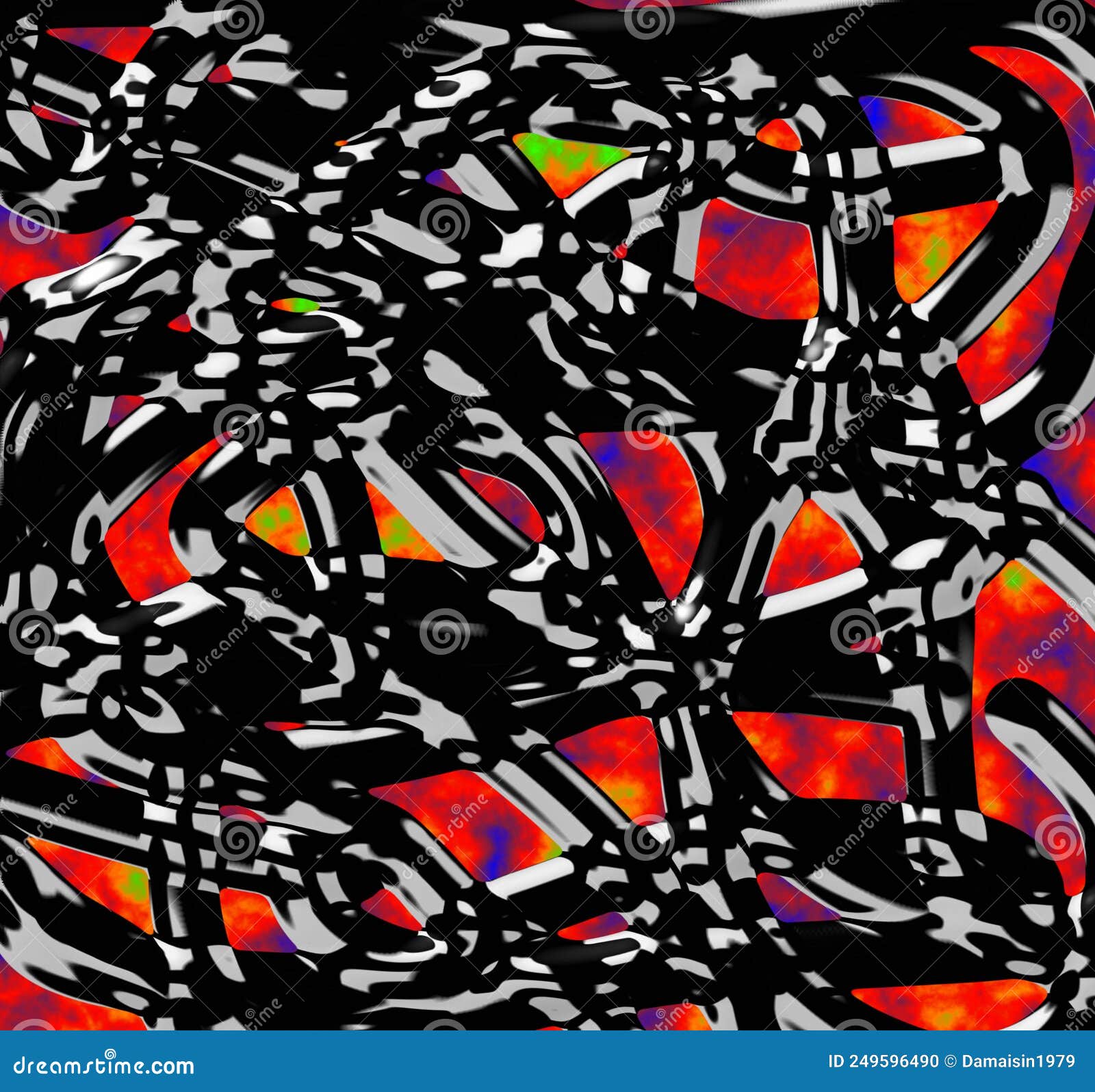 Black Plastic Shapes, Forms. Abstract Background Stock Illustration ...