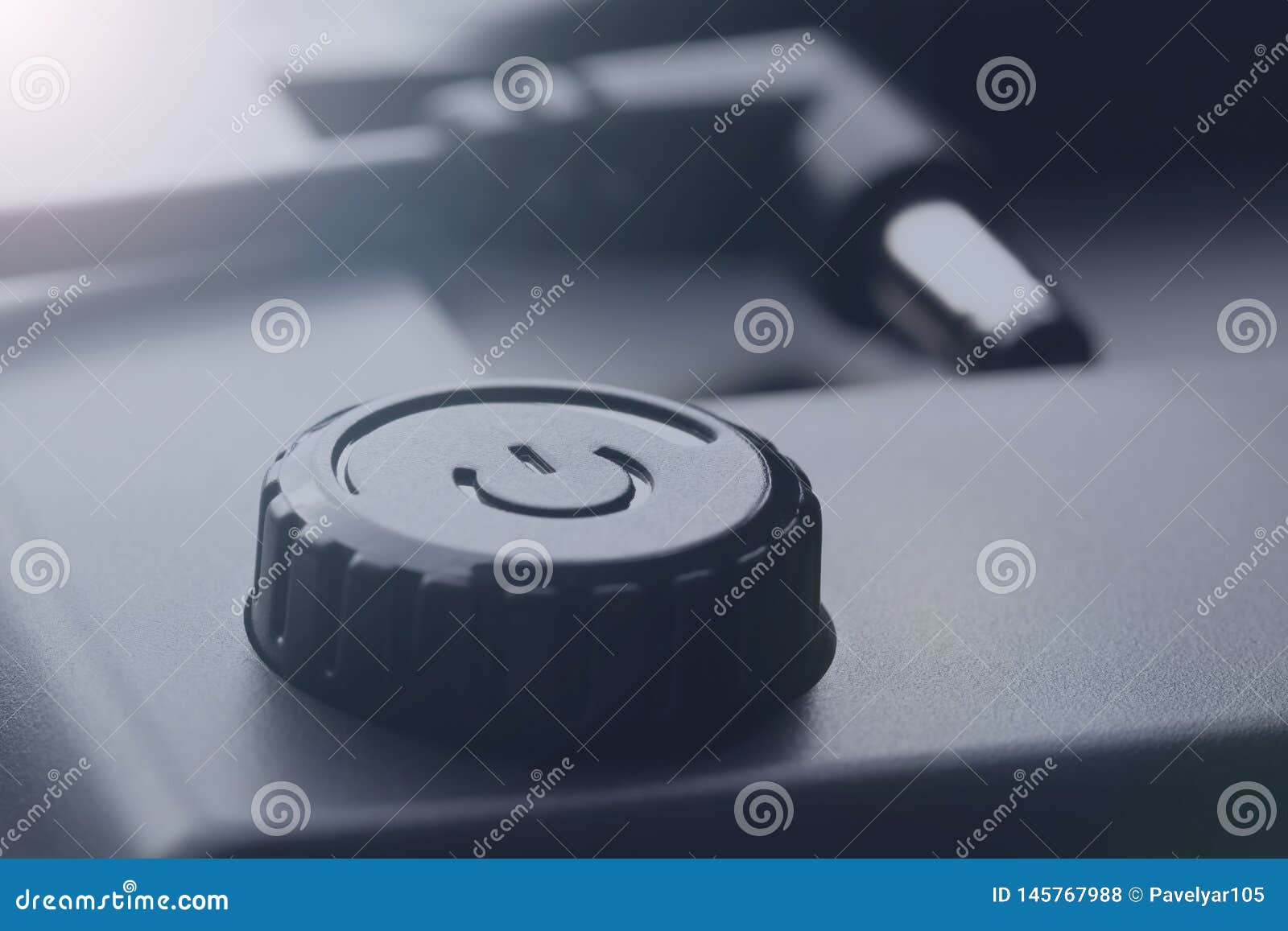 Black Plastic Power on Off Button with Power Adjustment. 12 Volt Plug ...