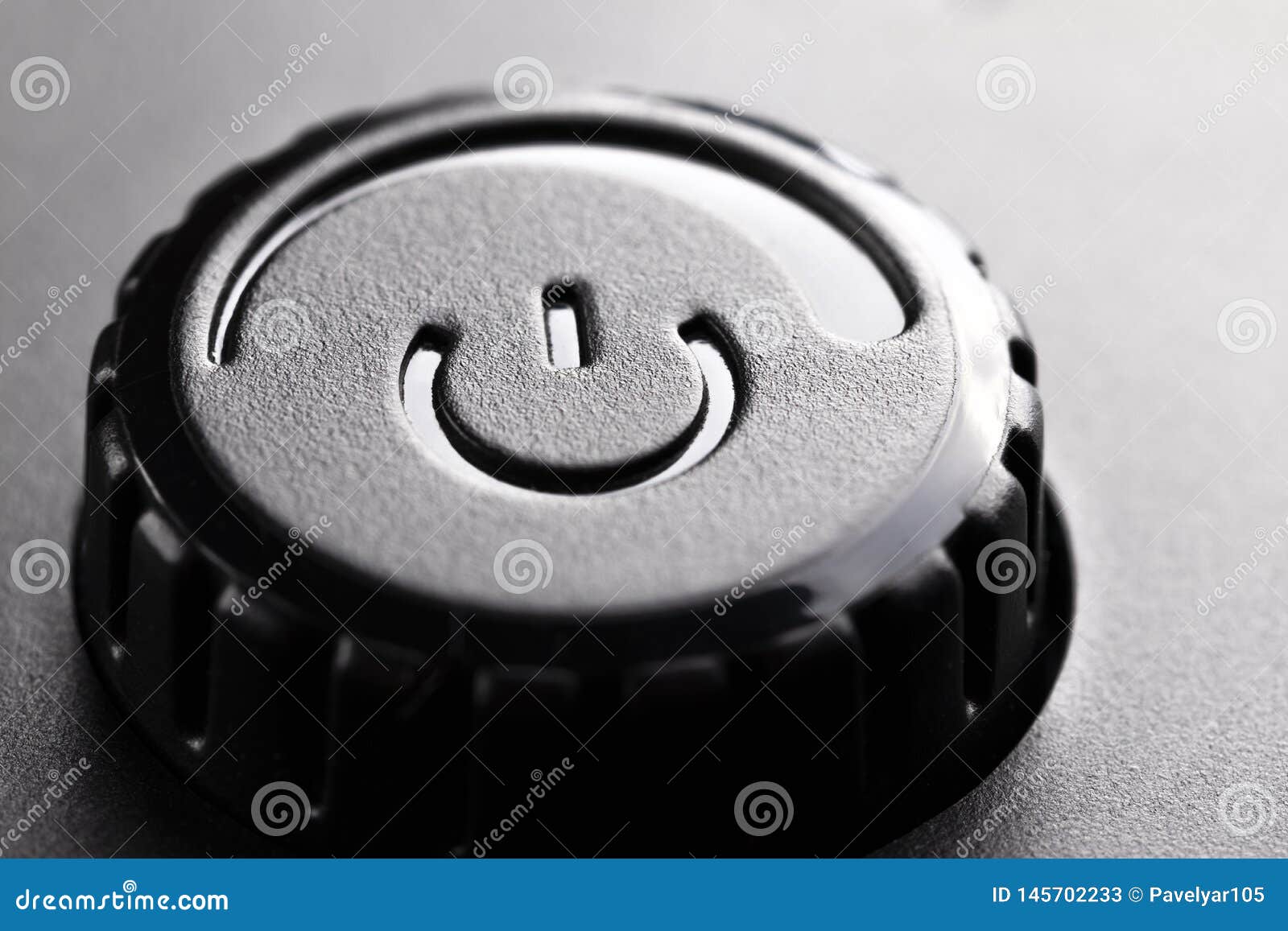Black Plastic Power on Off Button with Power Adjustment Stock Image ...