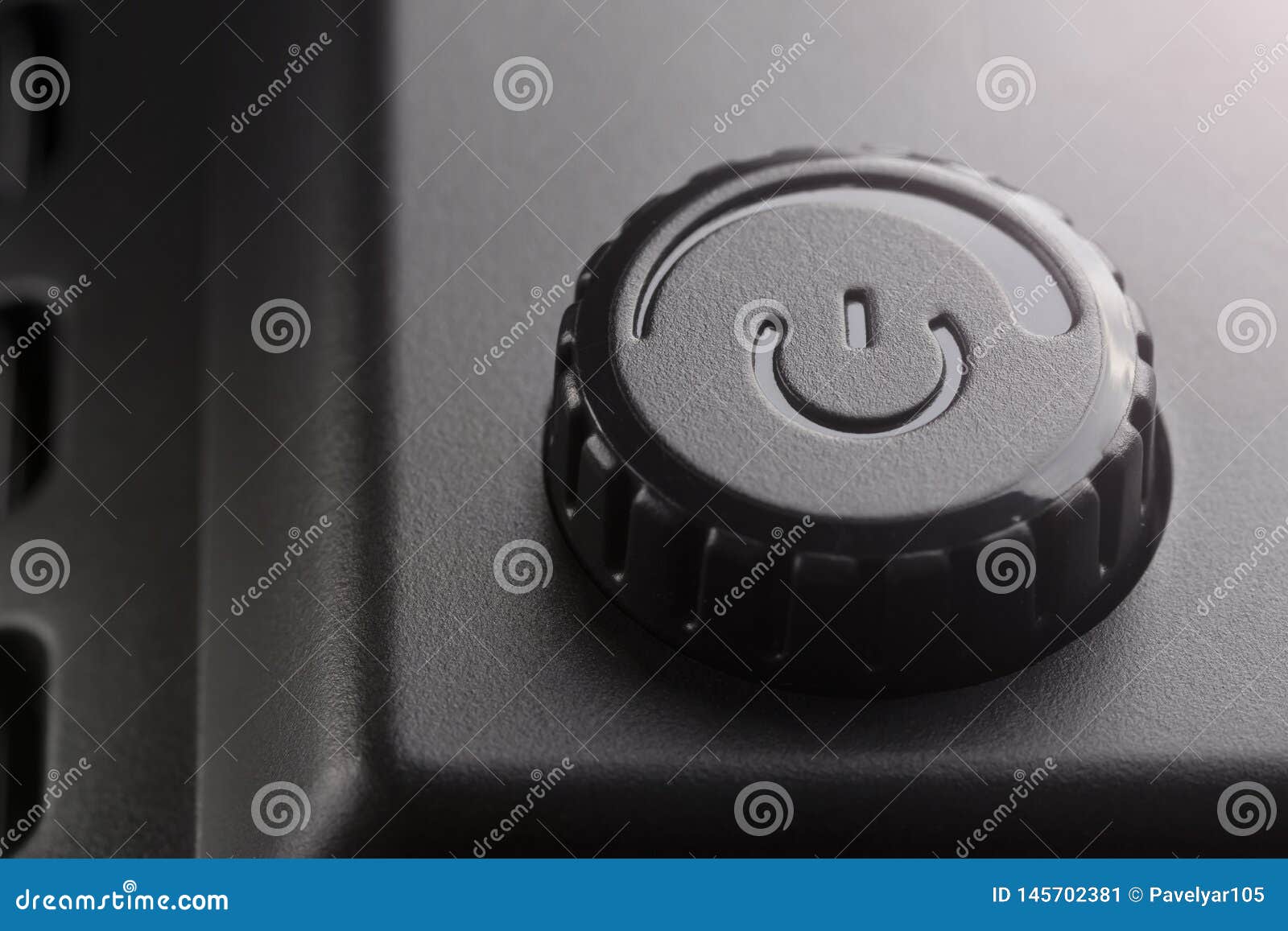 Black Plastic Power on Off Button with Power Adjustment Stock Image ...