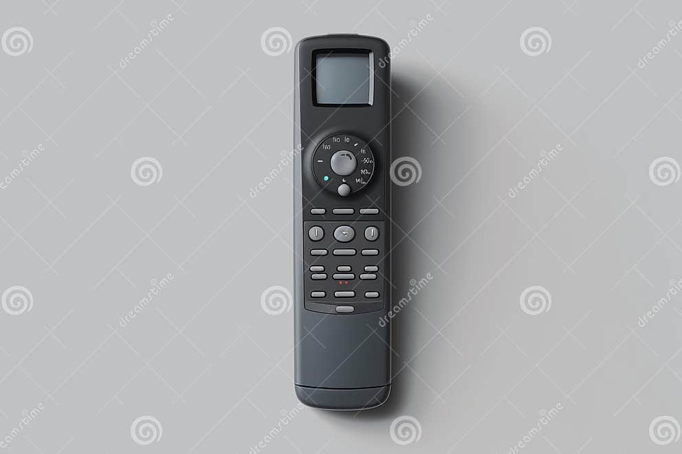 Black Plastic Remote Control Lying on White Background Stock Photo ...
