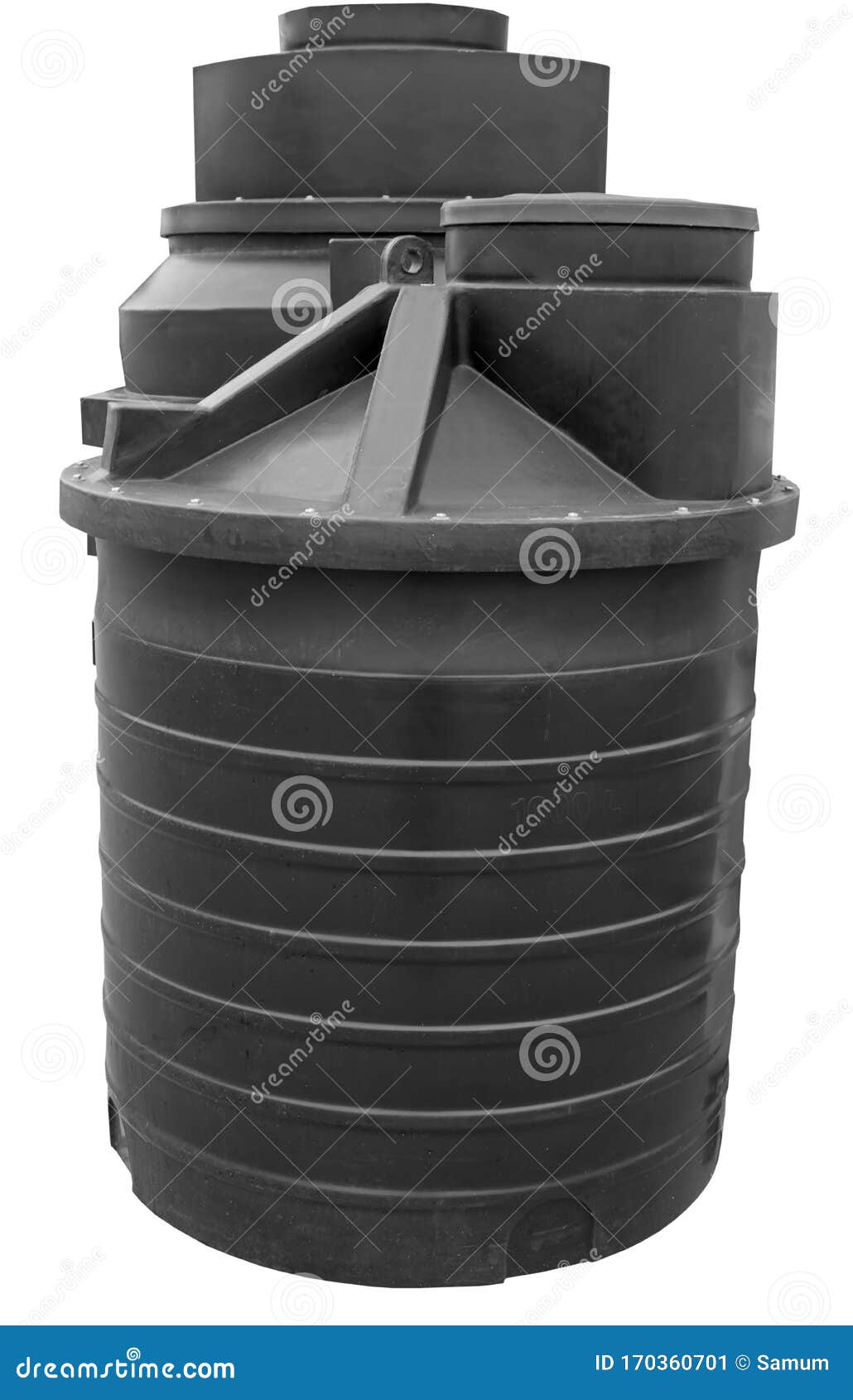Black plastic septic tank stock image. Image of condition - 170360701