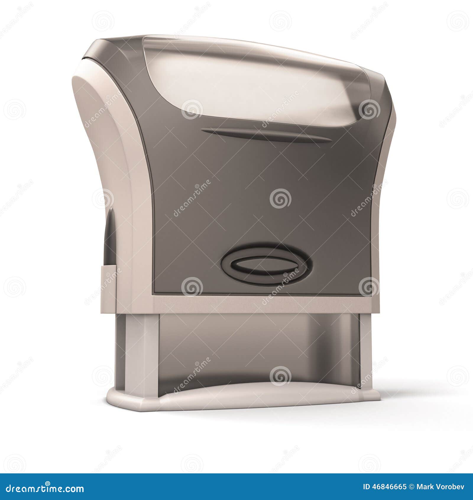 Black Plastic Stamp Close-up. Stock Illustration - Illustration of ...