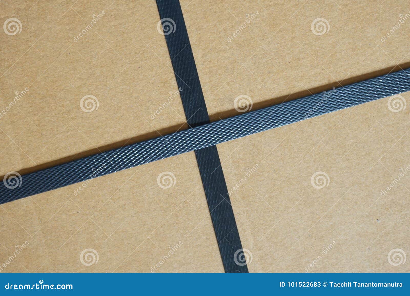 Black plastic strap box stock image. Image of freight - 101522683