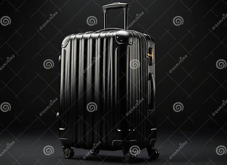 Black Plastic Suitcase. Generative AI Stock Illustration - Illustration ...