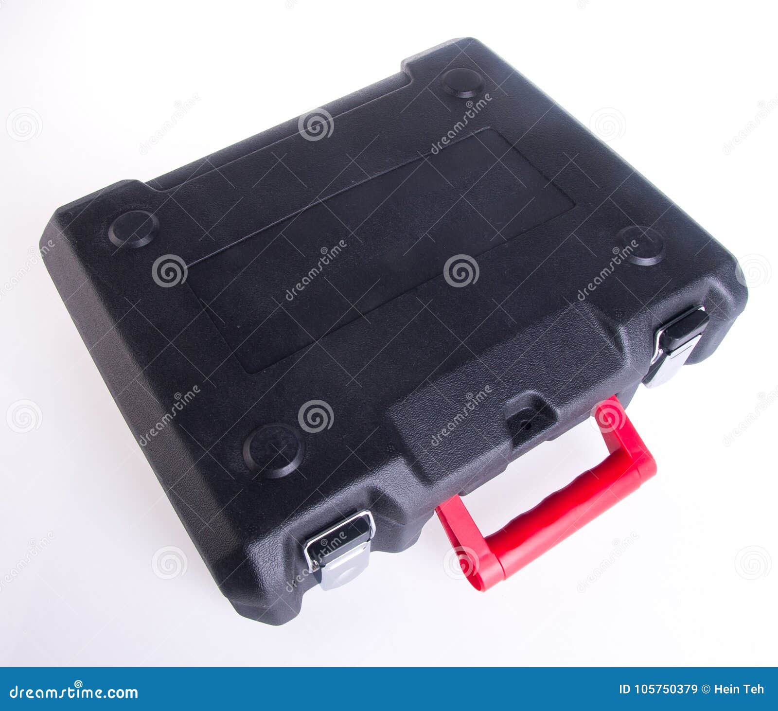 Black Plastic Tool Box on the Background Stock Image - Image of ...