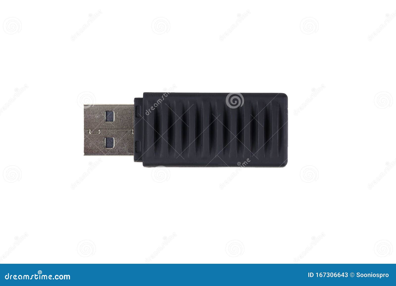 Black Plastic USB, Flash Drive on White Isolated Background Stock Image ...