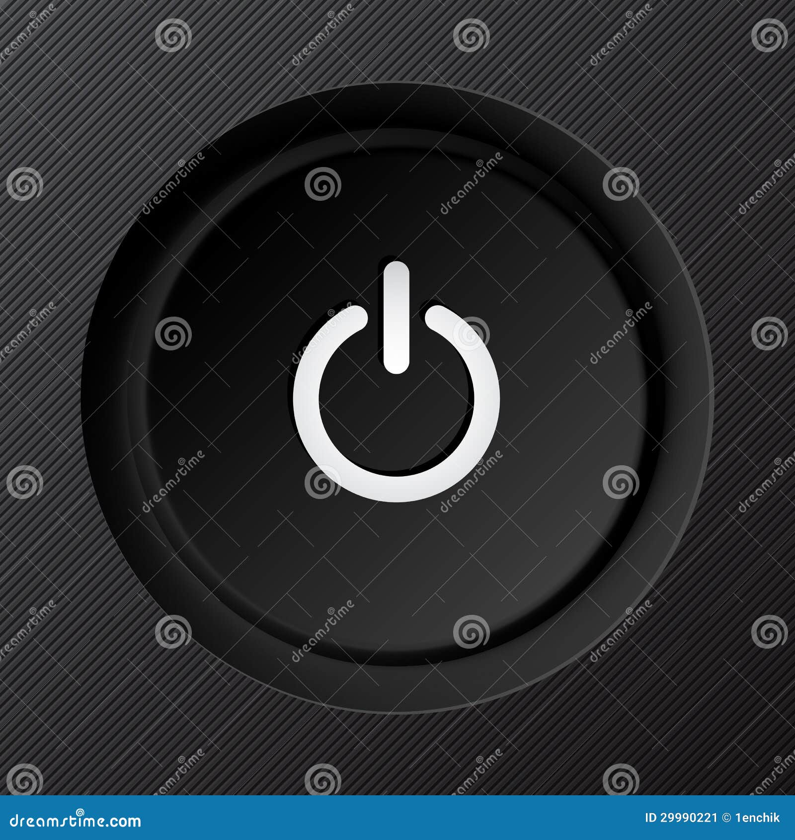 Black Plastic Vector Power Button Stock Vector - Illustration of gray ...