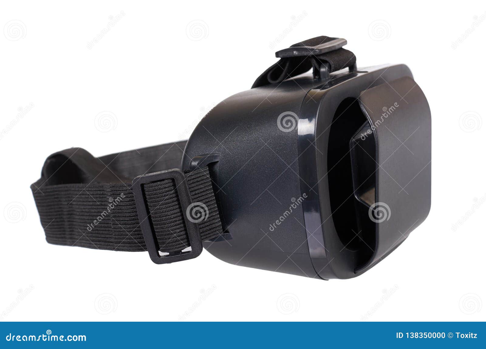 Black Plastic VR Headset, Virtual Reality Mask Stock Photo - Image of ...