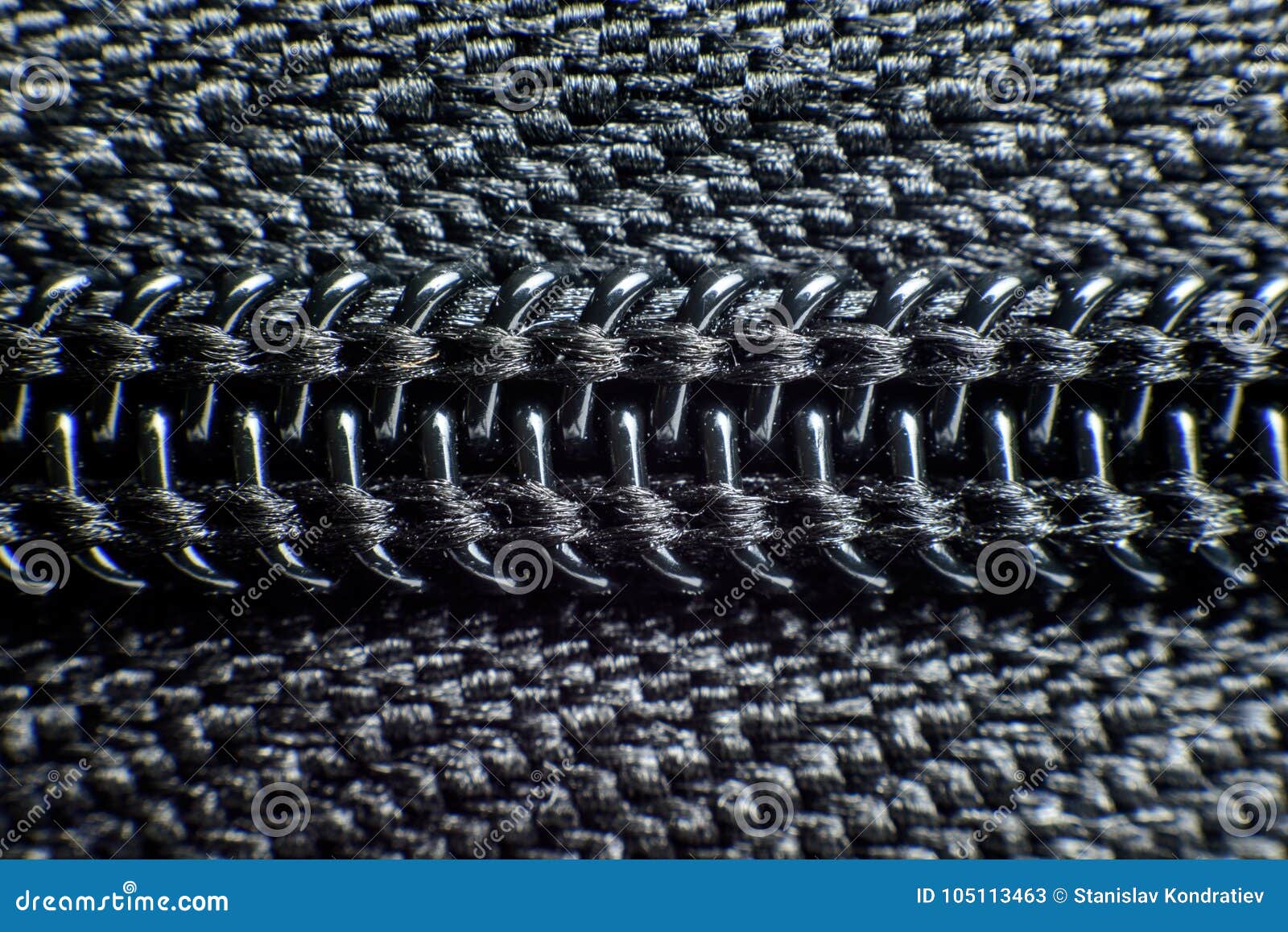 Black plastic zipper stock image. Image of material - 105113463