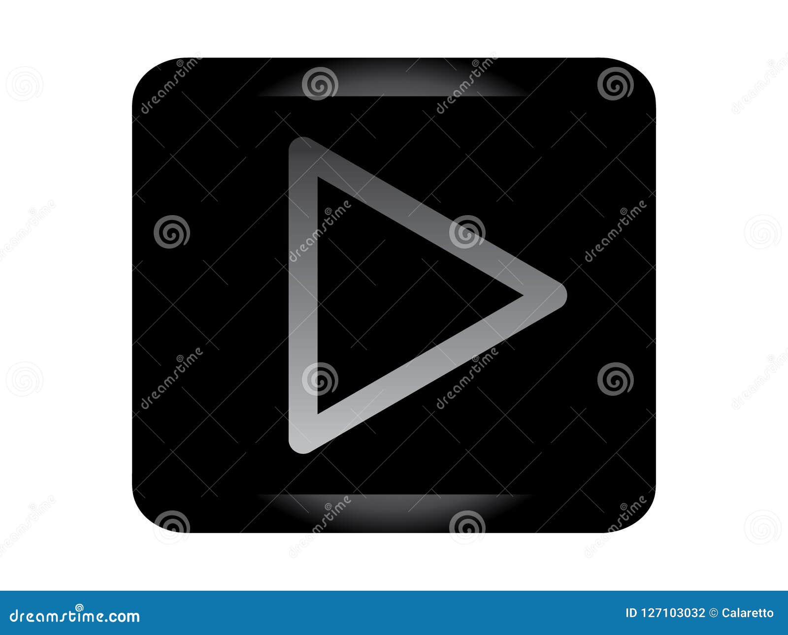 Black Play Button Icon Vector Stock Vector - Illustration of black ...