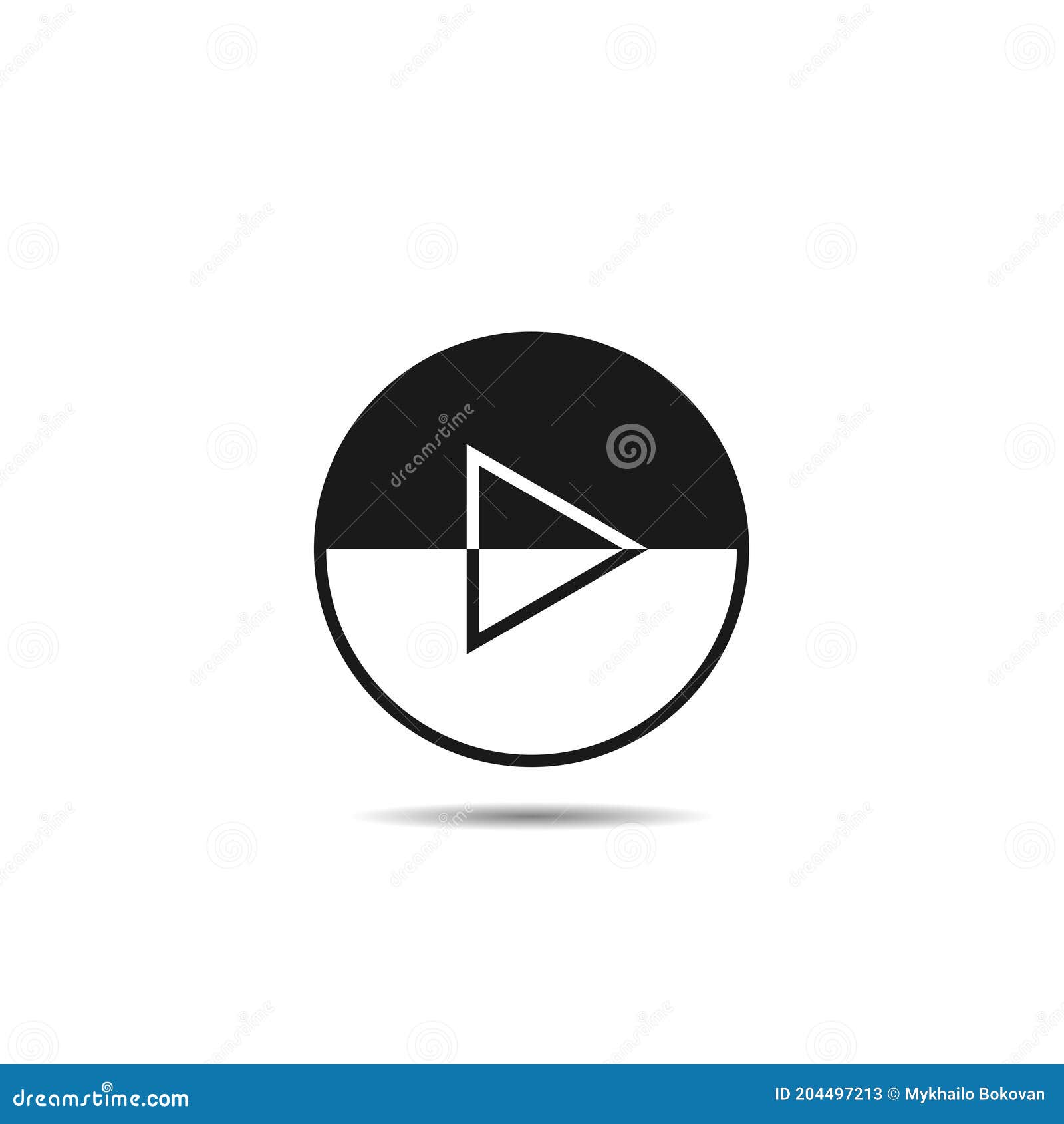 Play button template stock vector. Illustration of music - 204497213