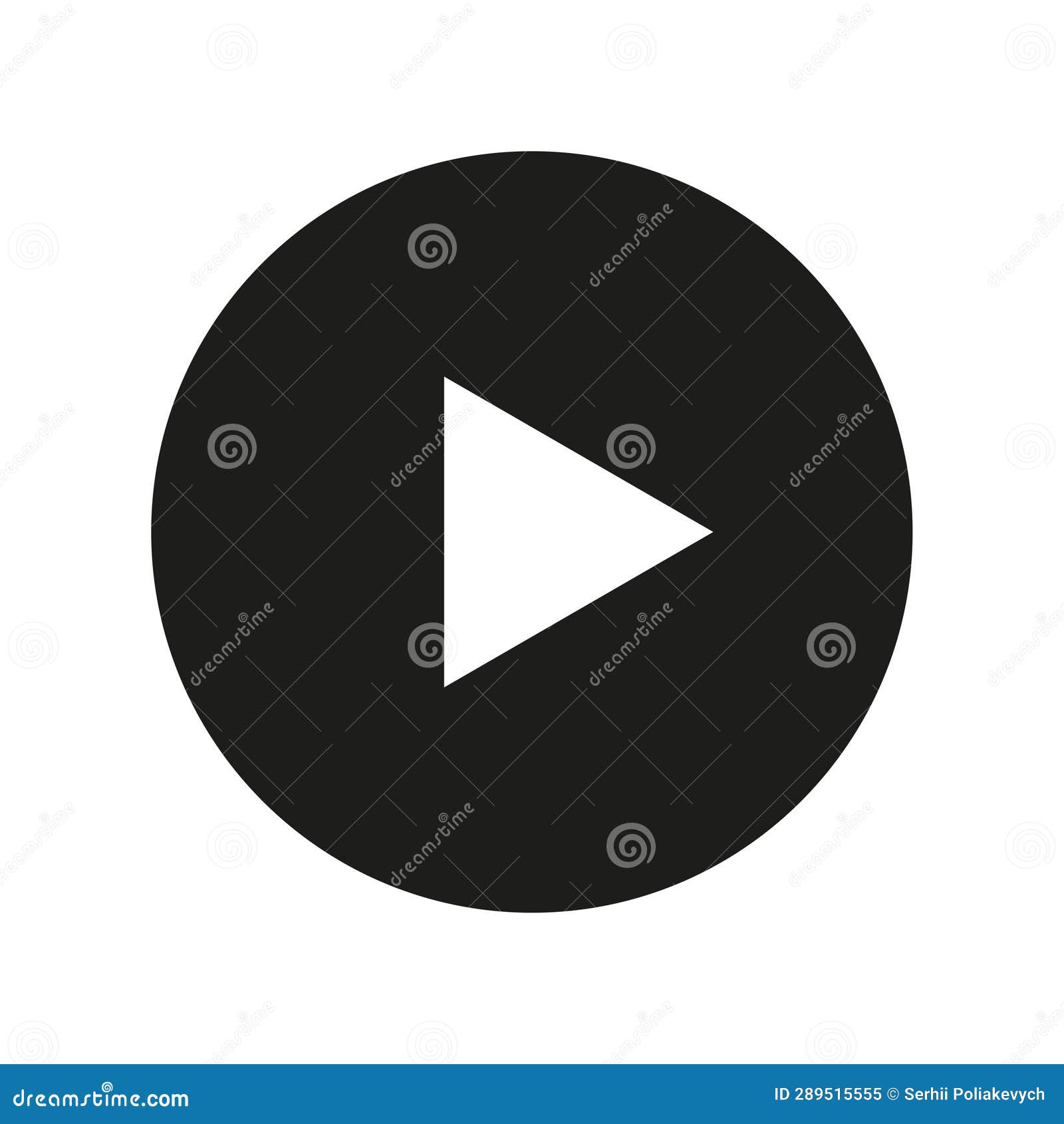 Black Play Button on White Background. Vector Illustration. EPS 10 ...