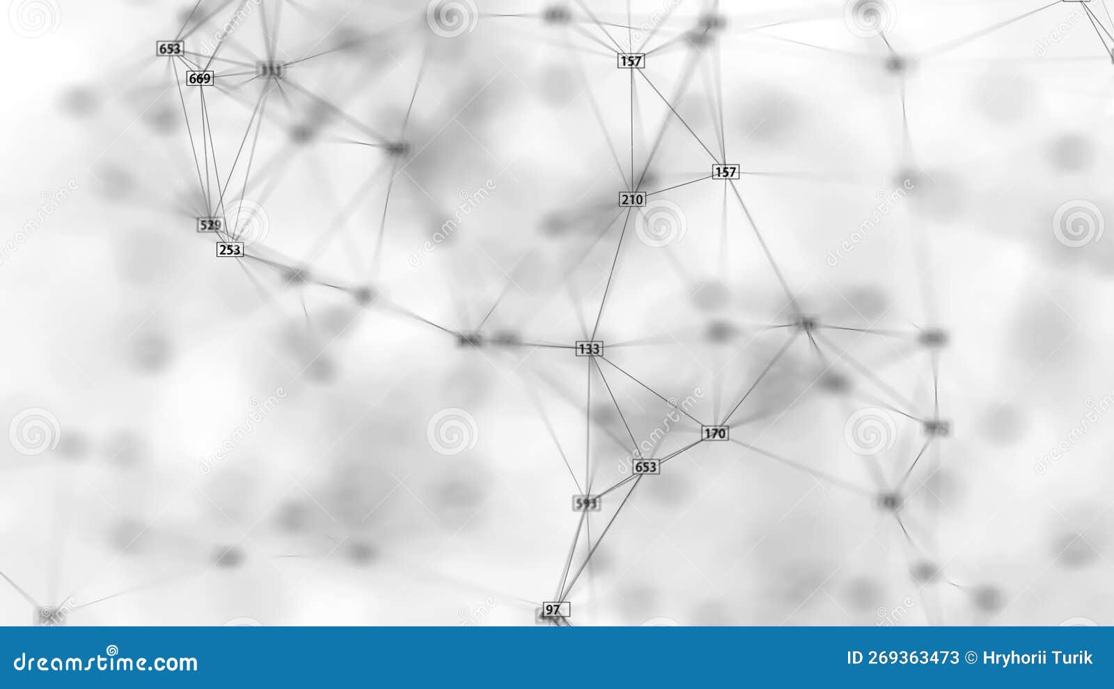 Black Plexus with Digital Counters on a White Background Stock ...