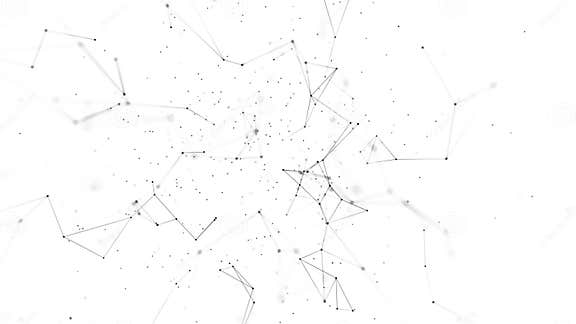 Black Plexus Lines and Dots on White Background Stock Illustration ...