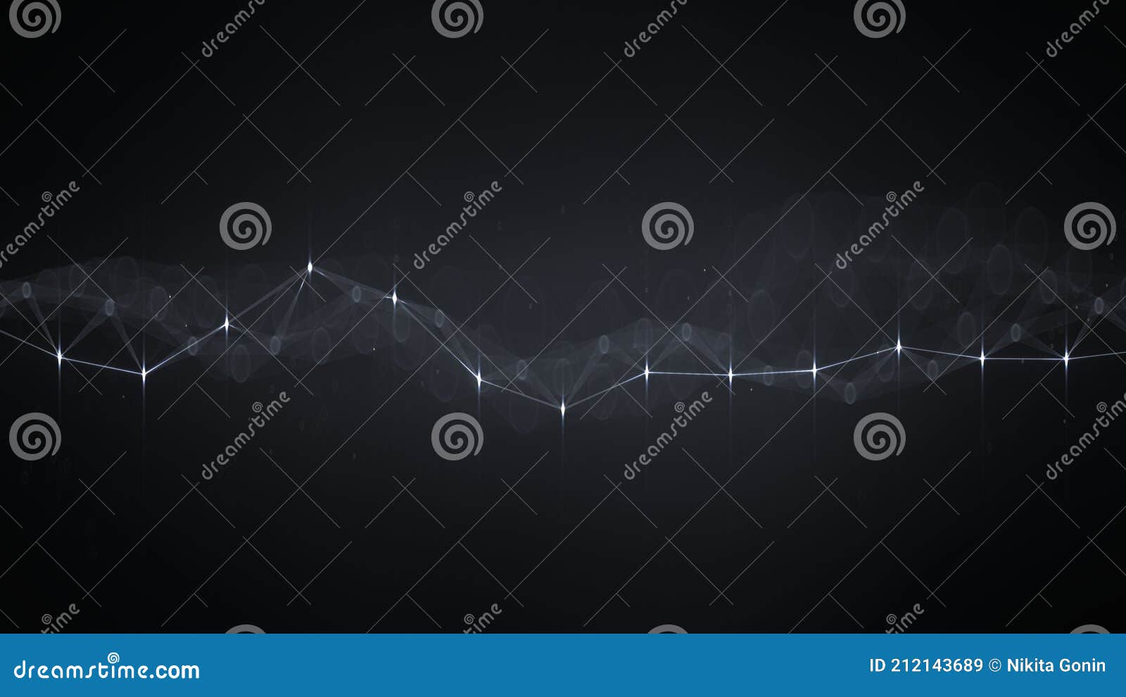 Black Plexus Shape with Shallow DOF 3D Render Illustration Stock ...