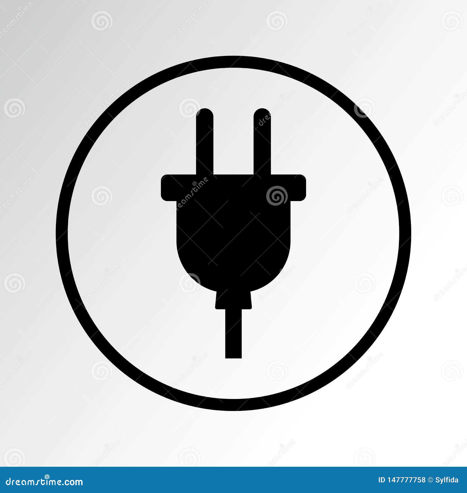 Black Plug Icon. Vector Illustration Stock Illustration - Illustration ...