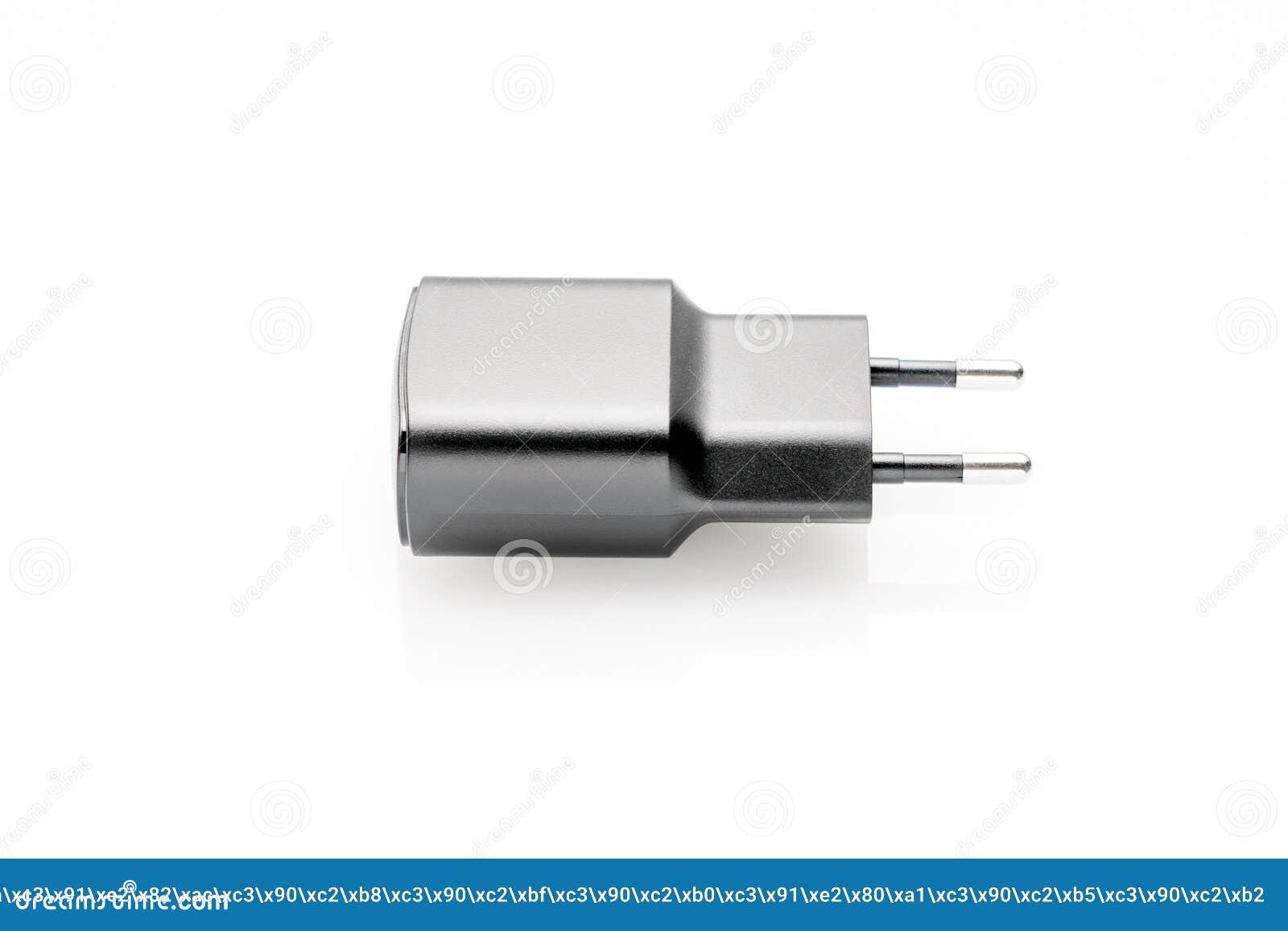 Black Plug of the USB Adapter on a White Background Stock Image - Image ...