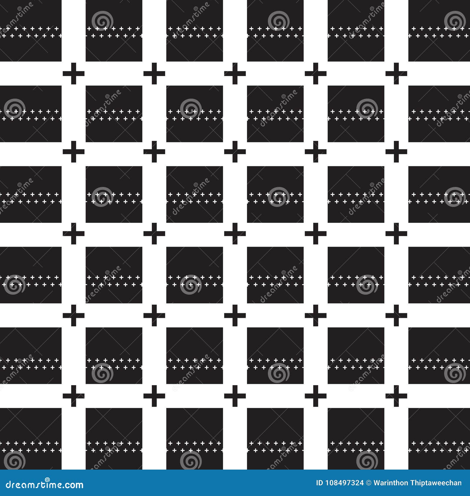 Black Plus Sign on White Grid Line Pattern White Plus Sign Black Stock ...