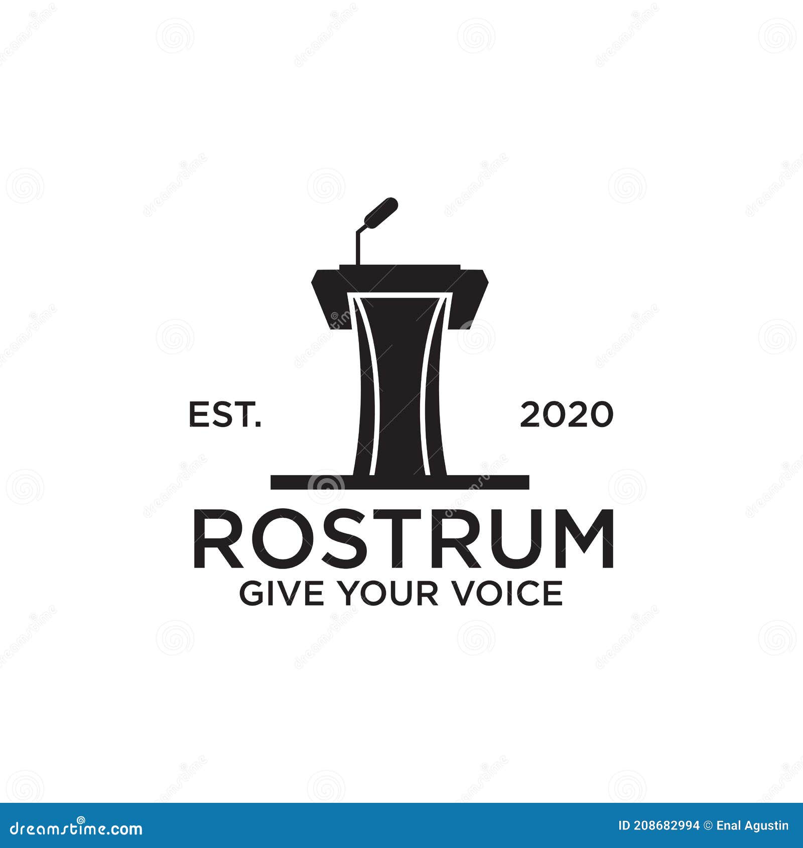 Black Podium Rostrum Logo Design Template Stock Vector - Illustration ...