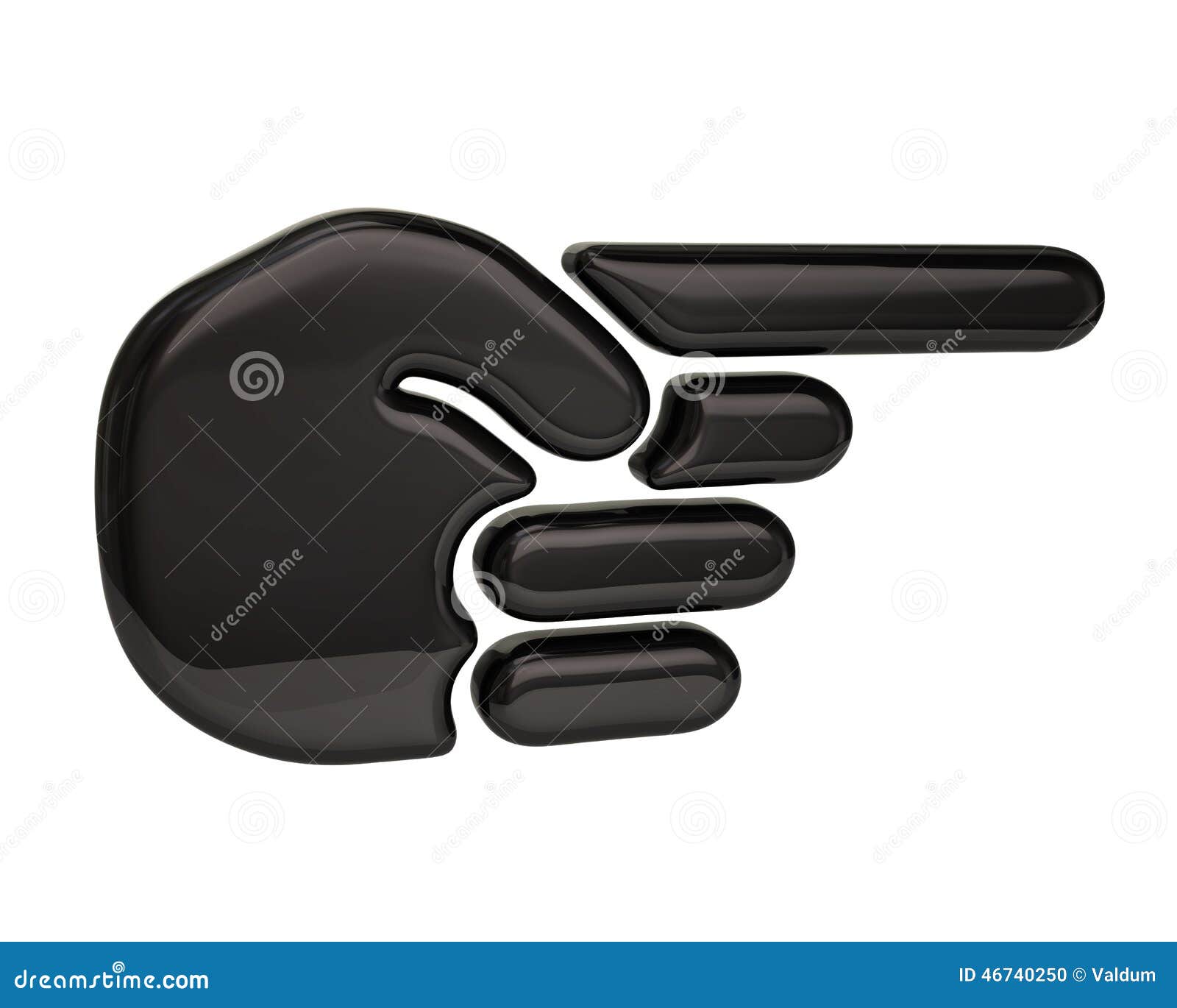Black pointer hand icon stock illustration. Illustration of drop - 46740250