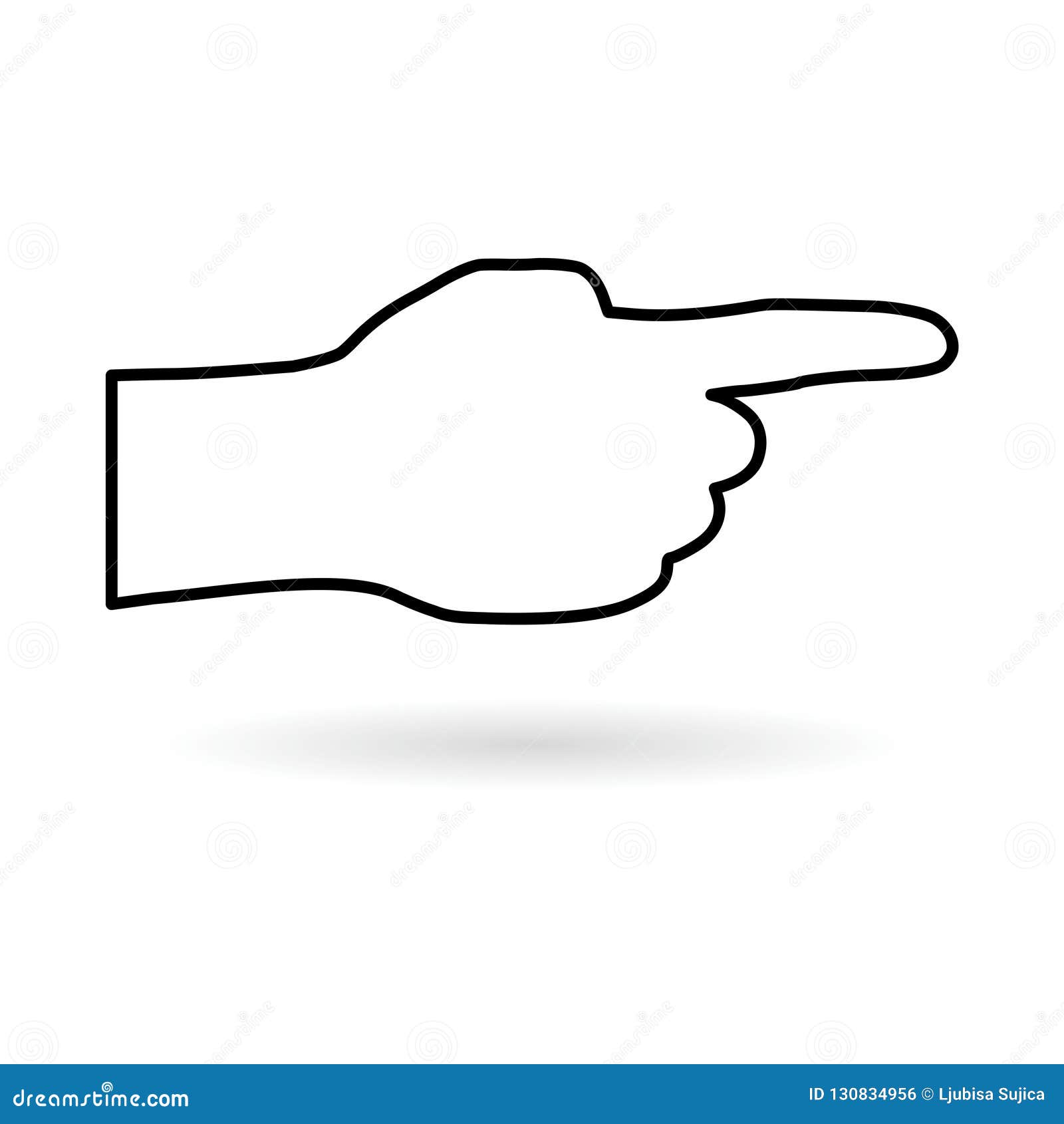 Black Pointing Finger Icon Or Logo Vector Illustration | CartoonDealer ...