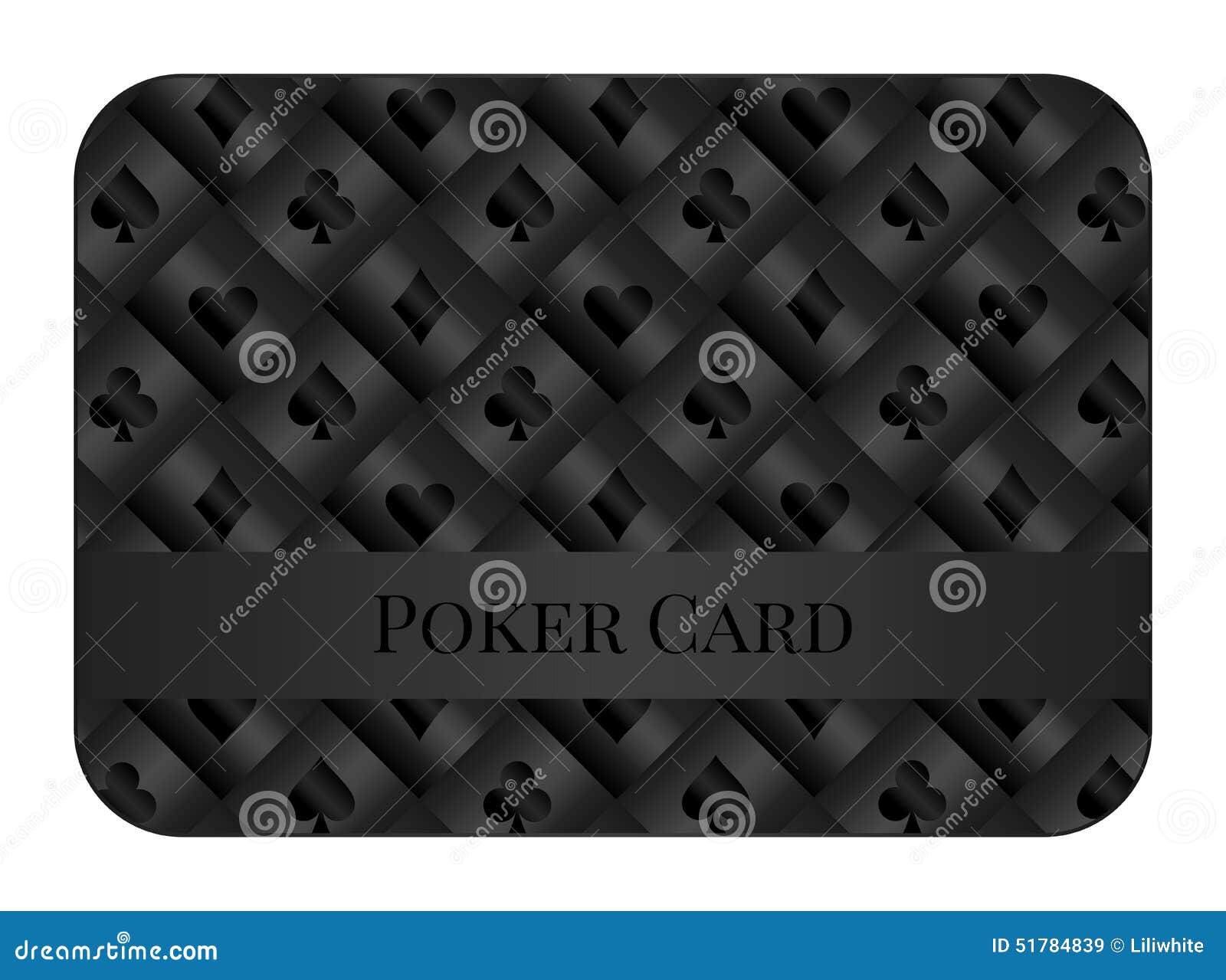 Black Poker Card with Pattern Composed from Clubs, Stock Illustration ...