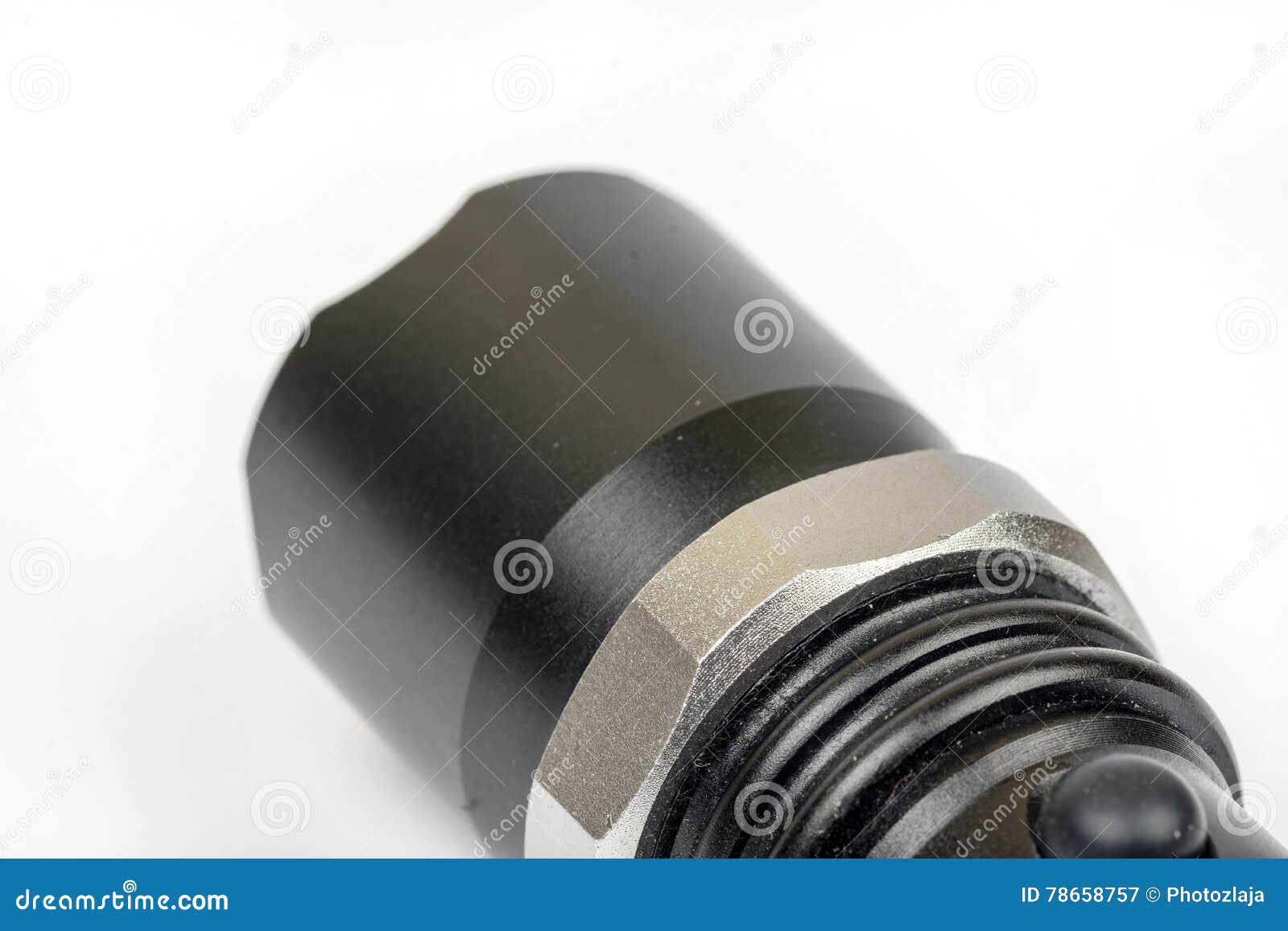 Black Police Torchlight Over White Background Stock Image - Image of ...