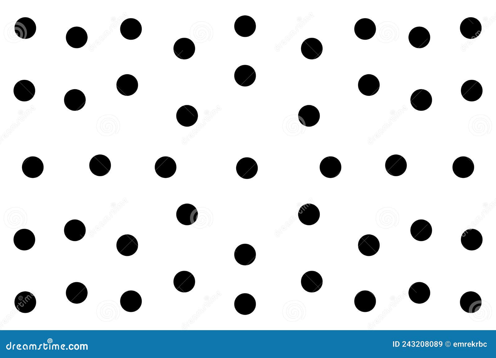 Black Polka Dot Pattern on a White Background for Textile, Fabric ...