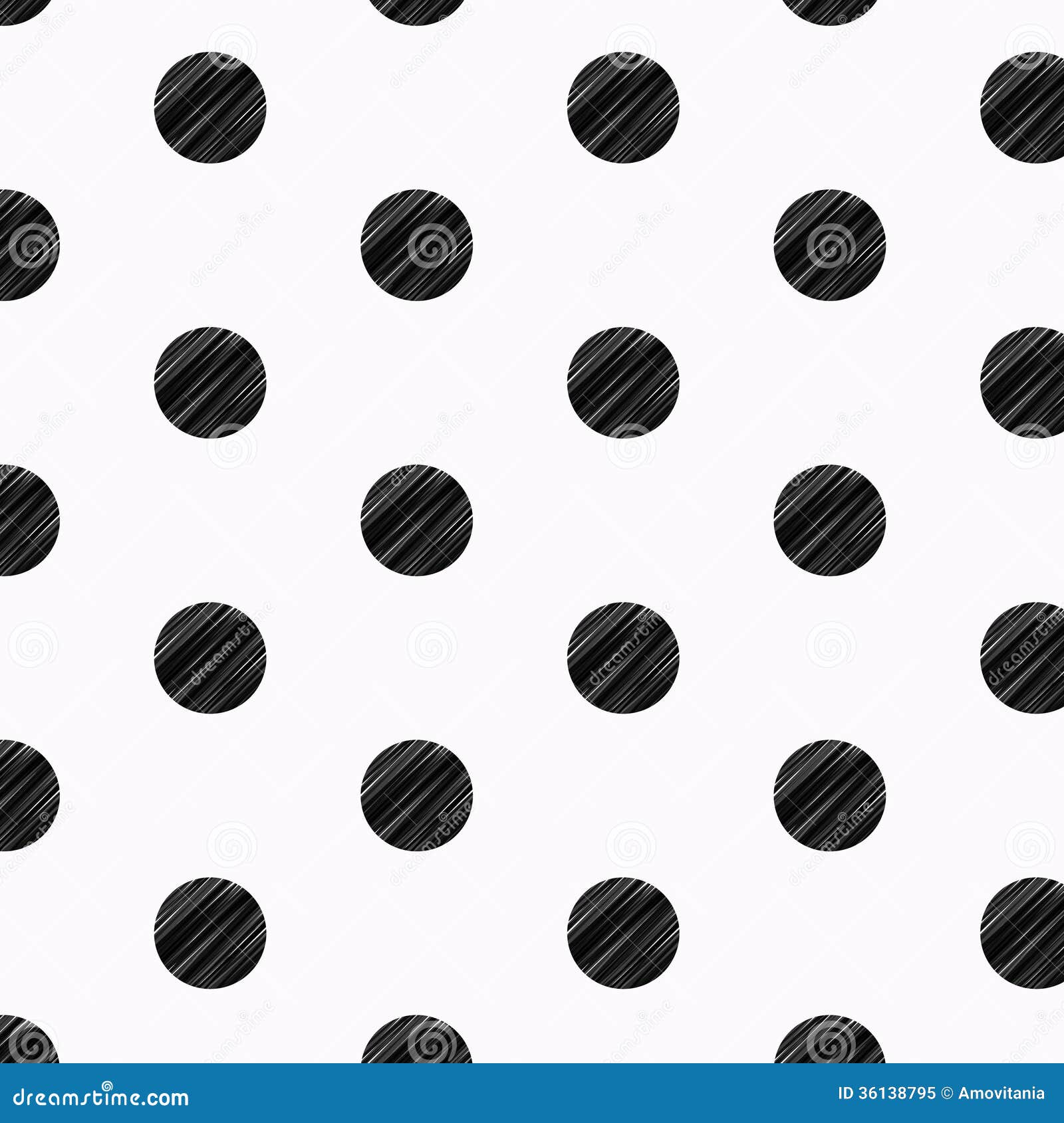 Black Polka Dots Pencil Drawn Pattern Stock Vector - Illustration of ...