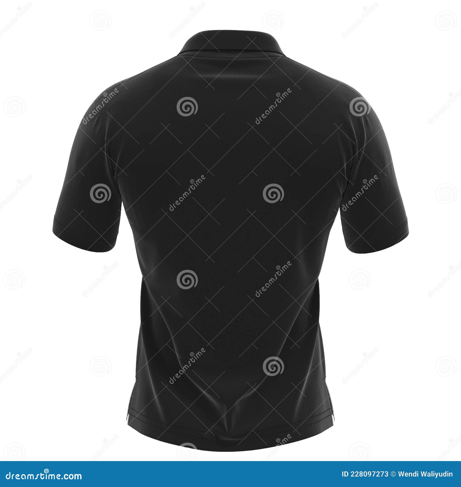 Black Polo Shirt Back View stock illustration. Illustration of leather ...