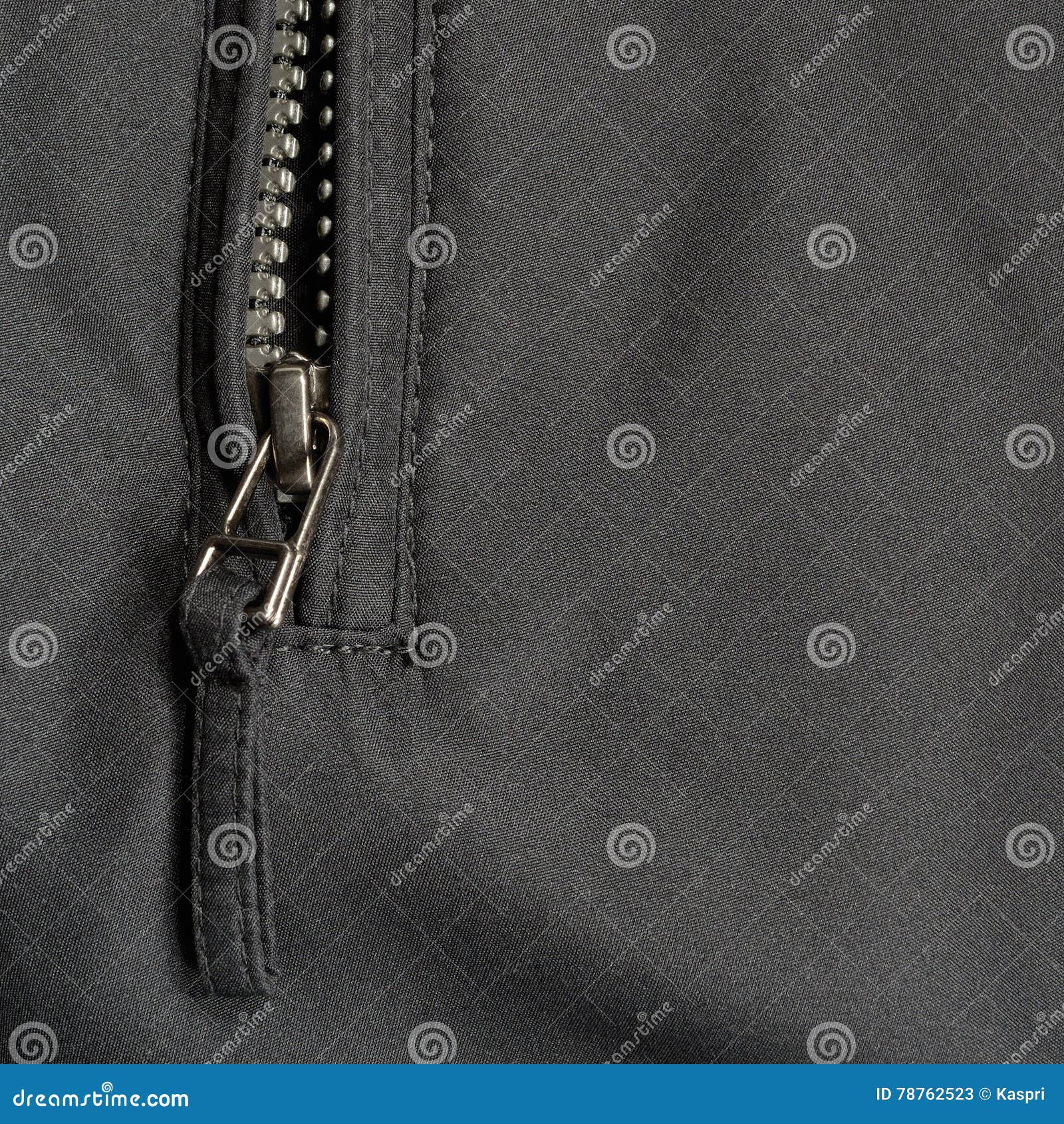 Black Polyester Twill Fabric Texture Background, Open Jacket Zip, Large ...