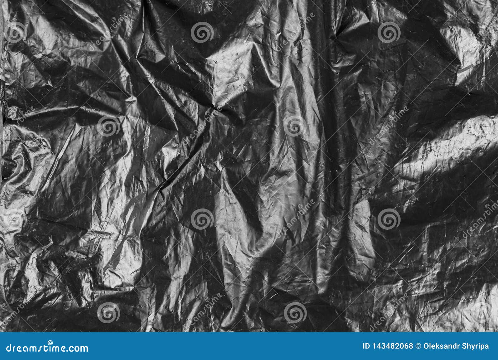 Black polyethylene rumpled stock photo. Image of material - 143482068