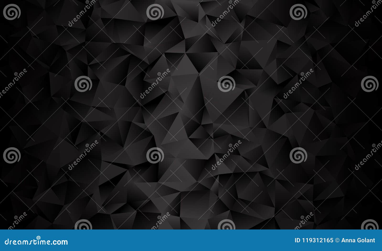 Black Polygon Background. Vector Imitation of the 3D Illustration Stock ...