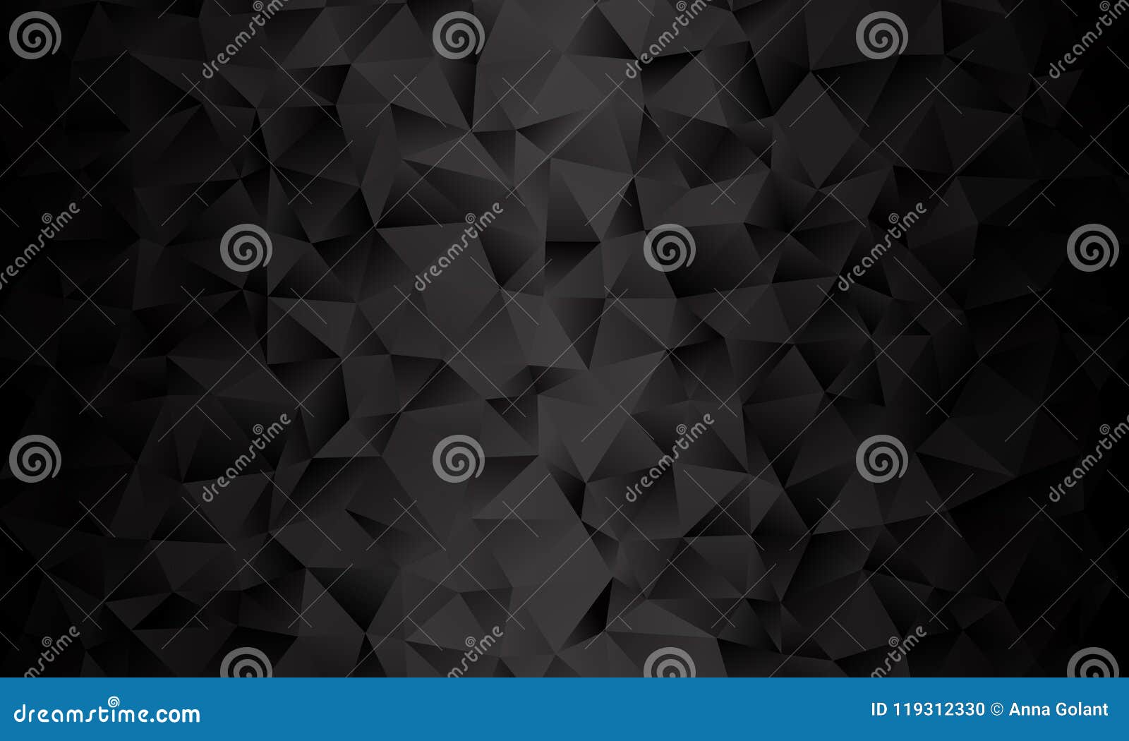 Black Polygon Background. Vector Imitation of the 3D Illustration Stock ...