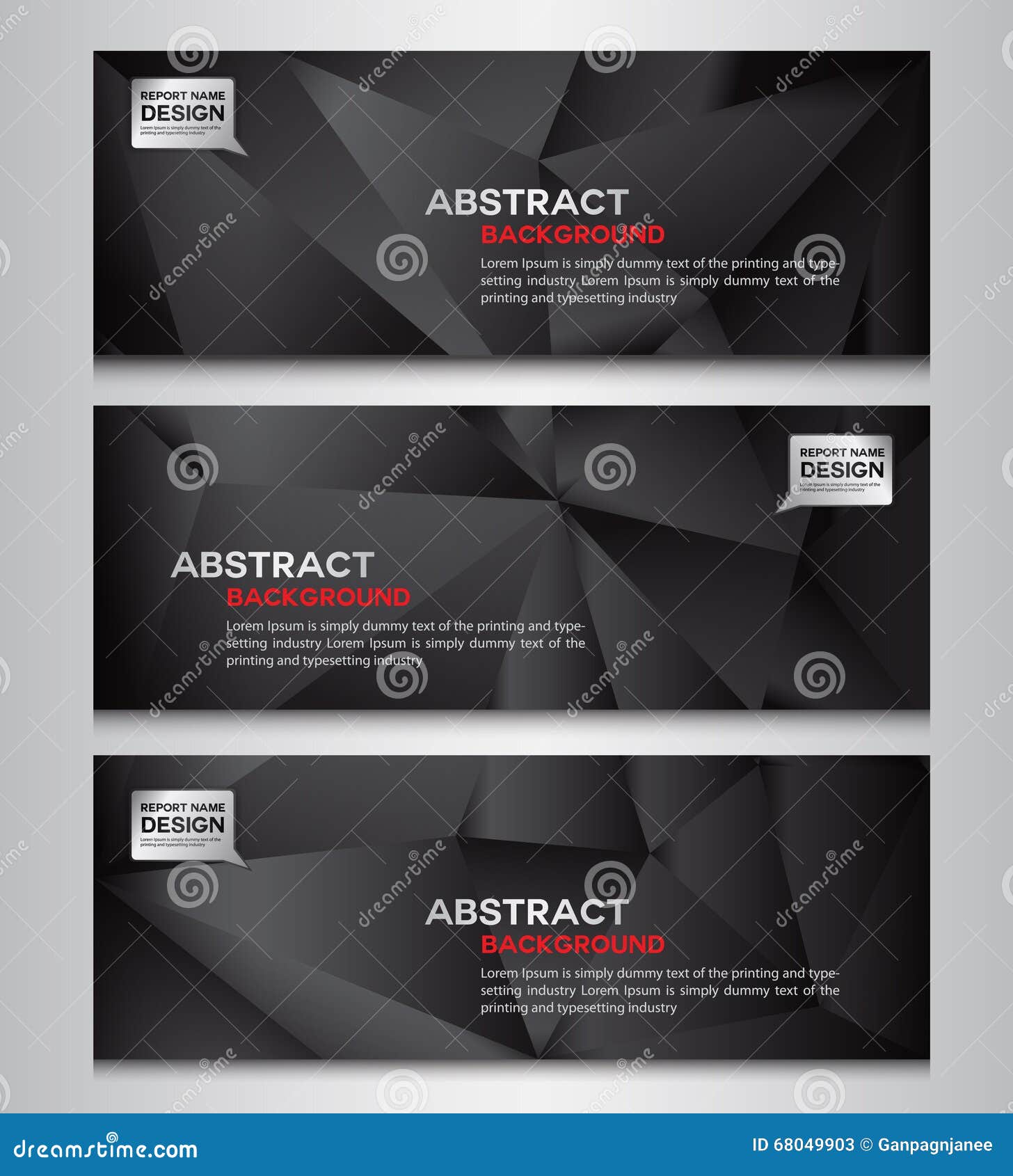 Black Polygon Banner with Abstract Banner Black Banner Vector ...