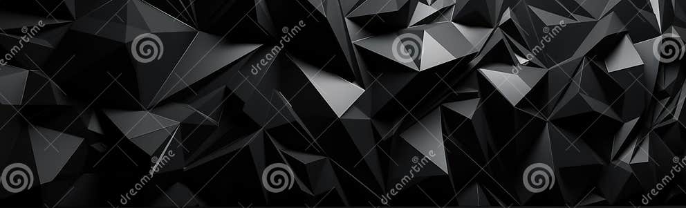 Black Polygon Triangles Background Stock Illustration - Illustration of ...