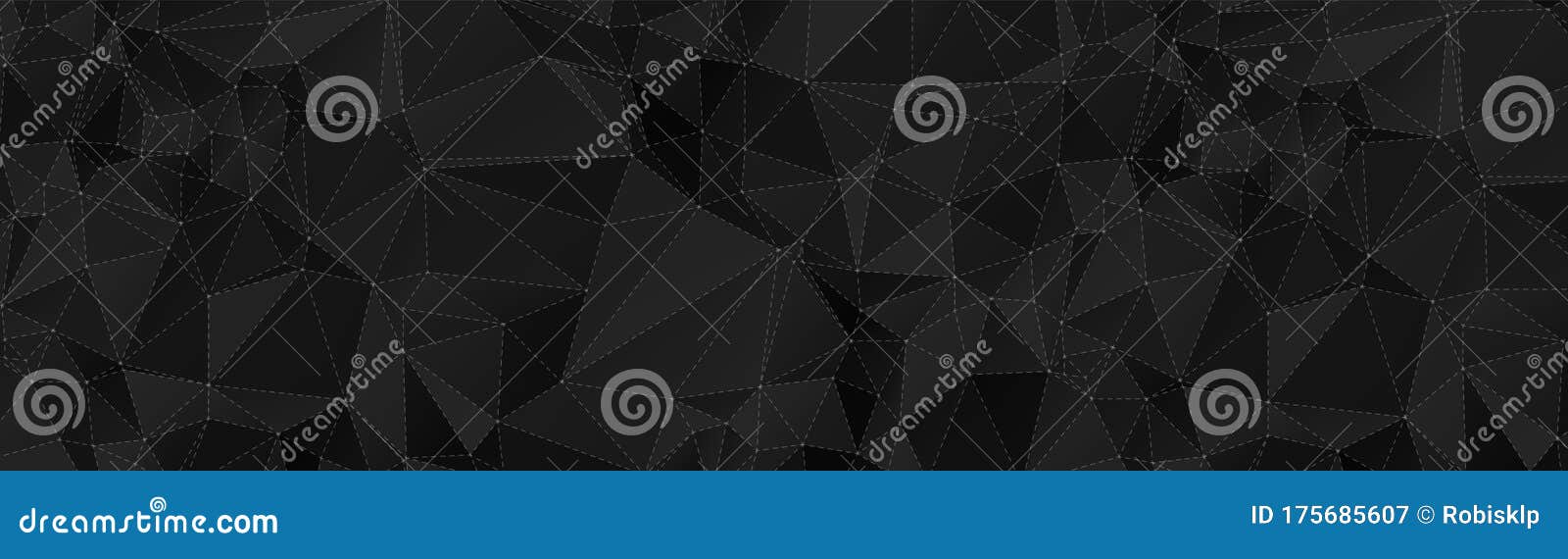 Black Polygonal Banner Background Stock Vector - Illustration of stroke ...