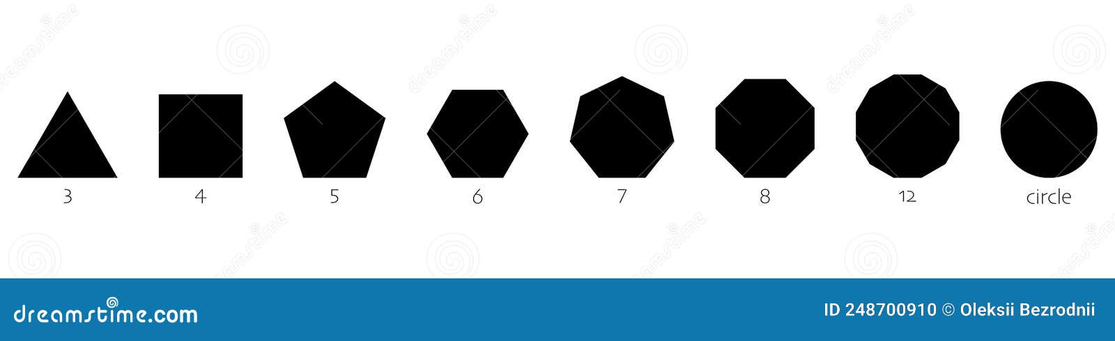 Black Polygonal Geometric Shapes. Triangle and Square Elements Stock ...