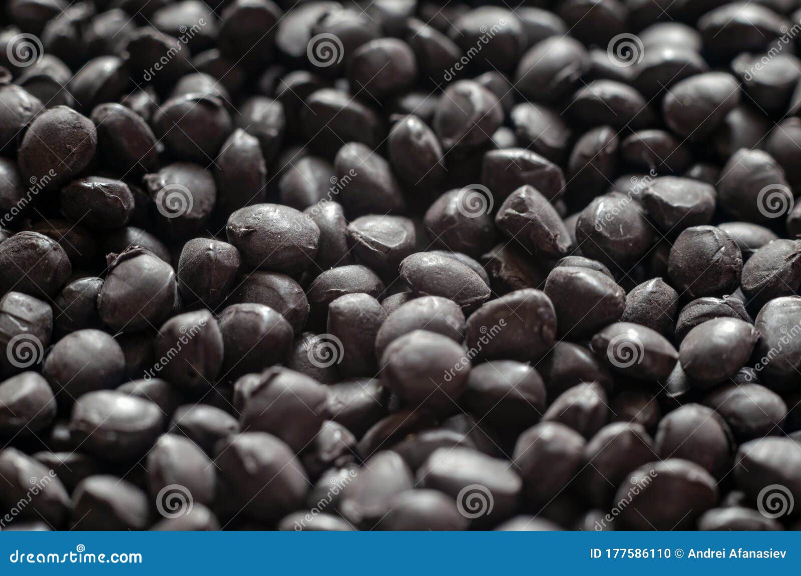 Black Polymer Dye in Granules, Background Texture Stock Photo - Image ...