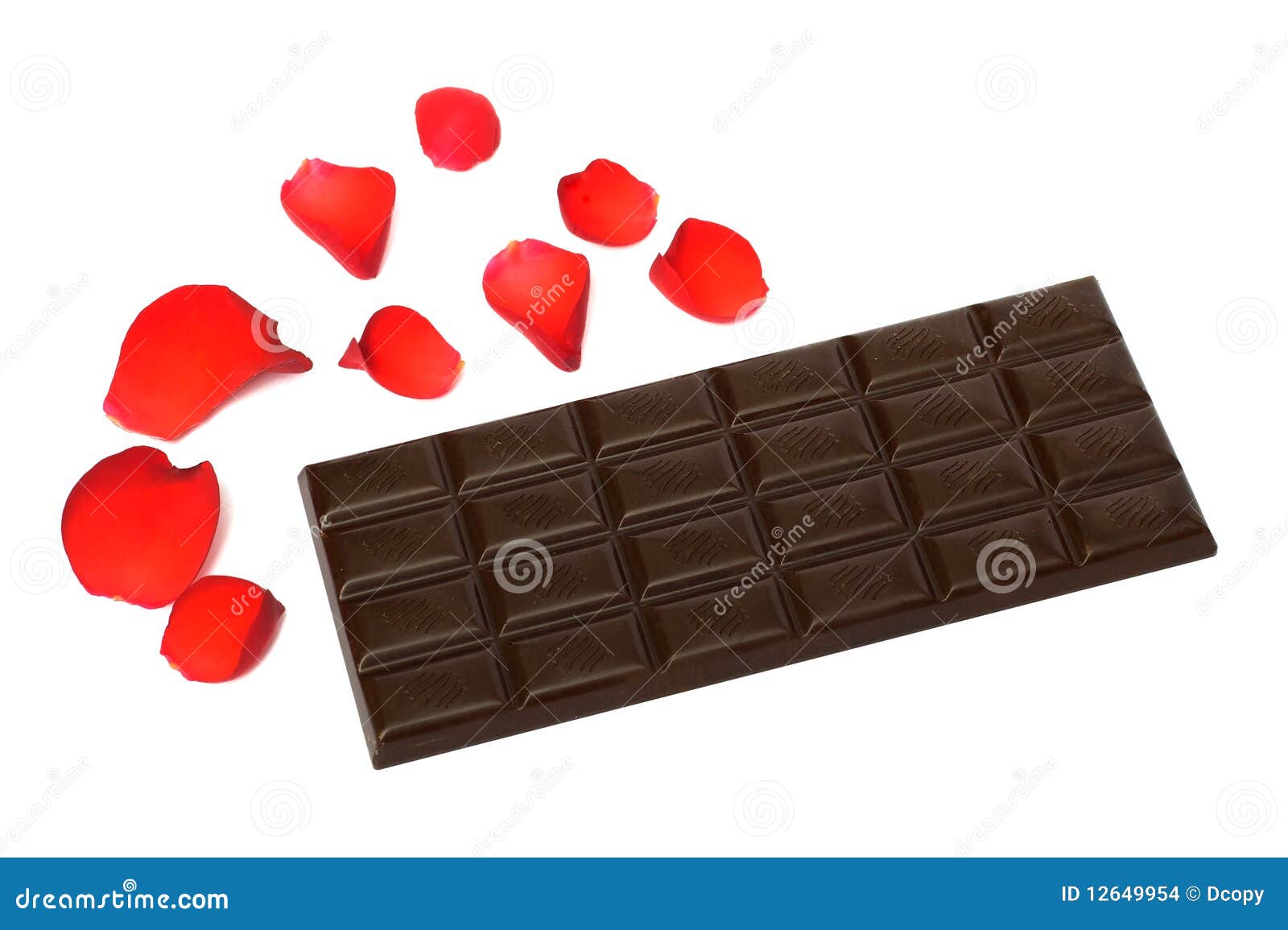 Black Porous Chocolate with Rose Petals Stock Photo - Image of petals ...