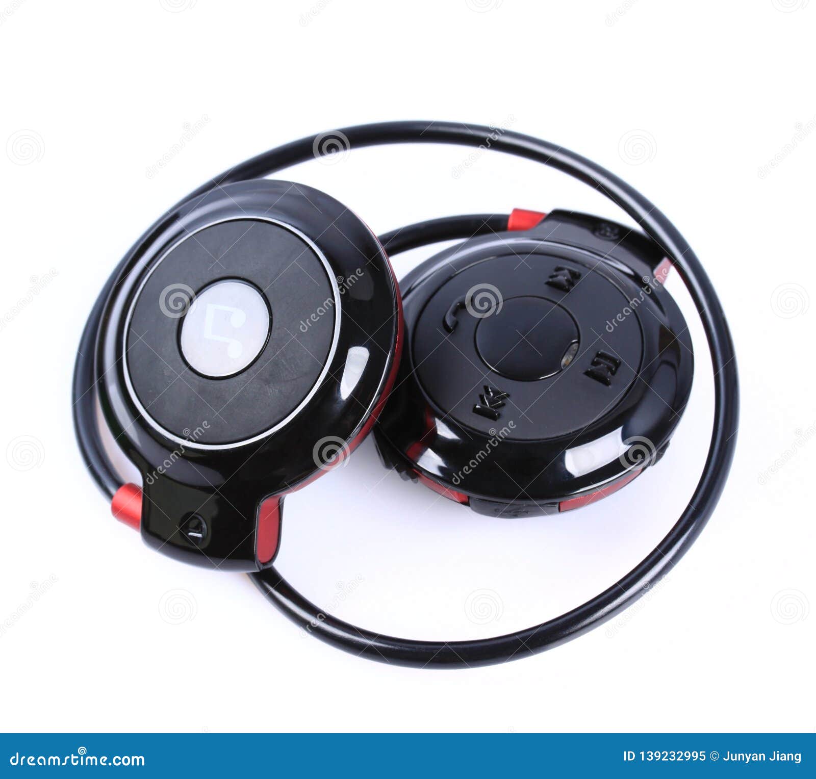 Black Portable Bluetooth Headset Stock Image - Image of modern, plastic ...