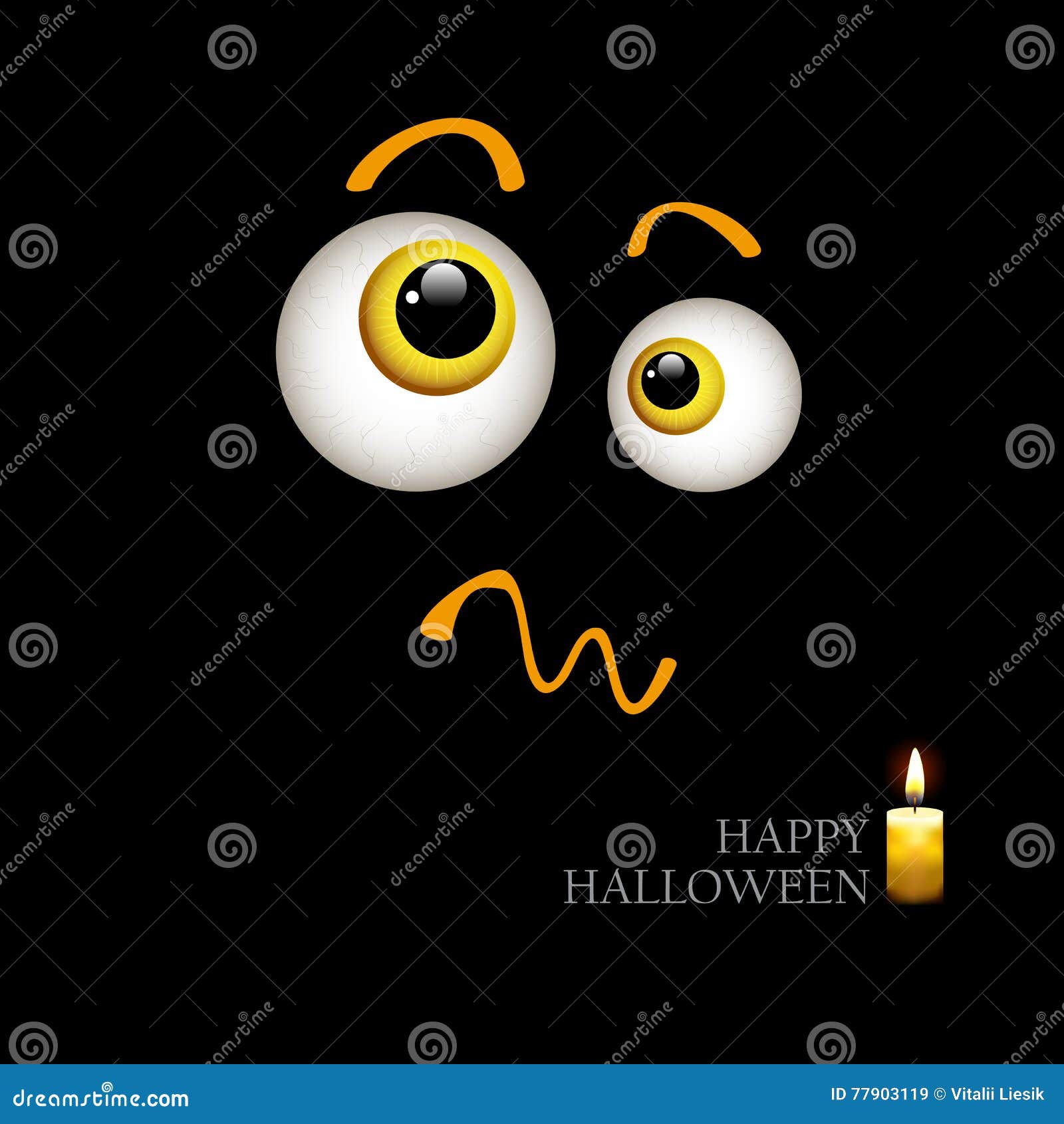 Black Poster for Halloween.Monster Eyes Stock Vector - Illustration of ...