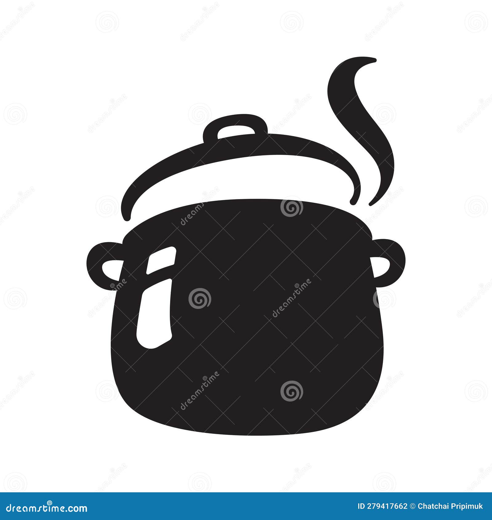 Boiling stew pot, vector stock vector. Illustration of isolated - 279417662