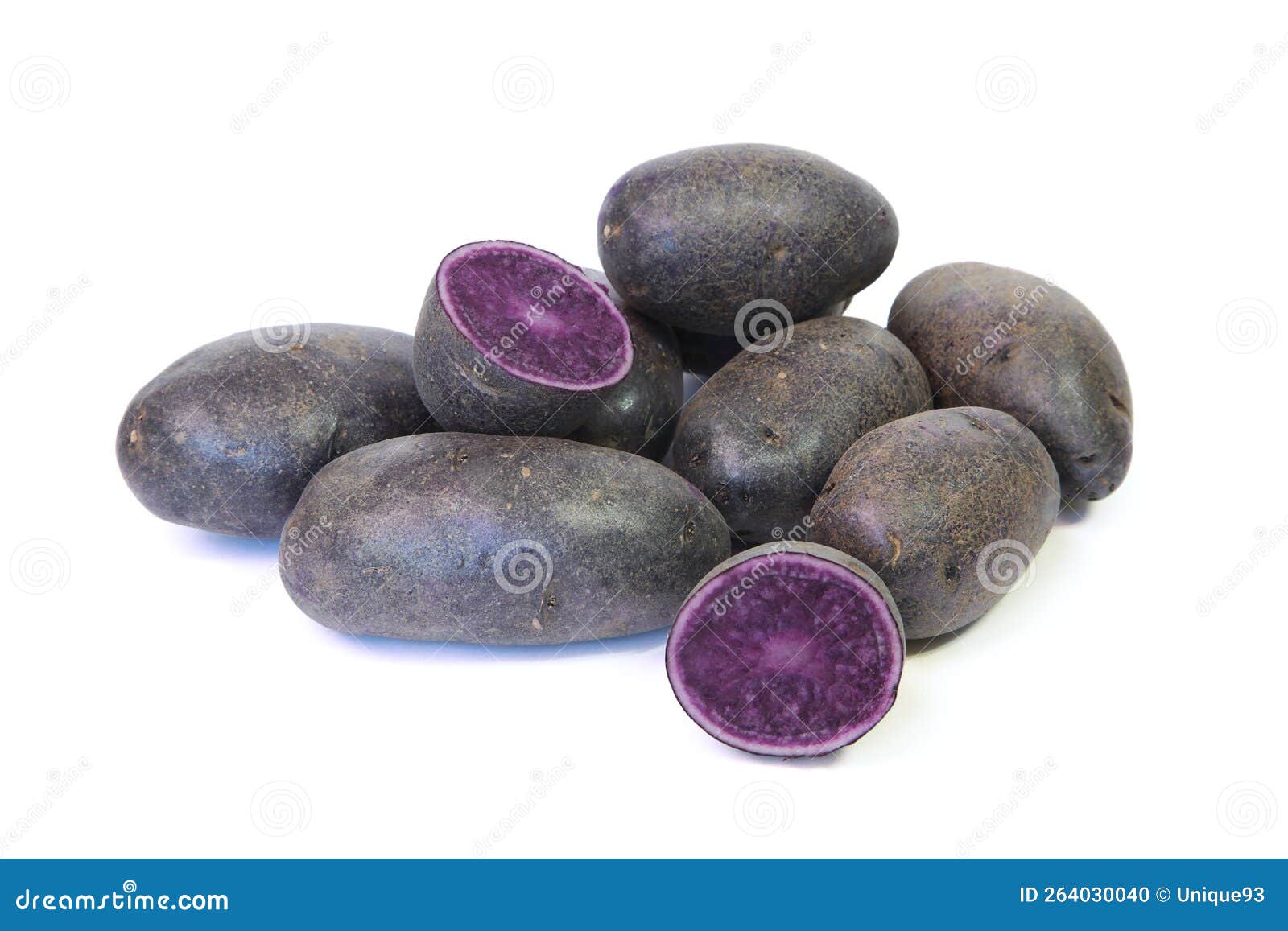 Black Potatoes of the Variety Plum Stock Photo - Image of sloe, plum ...