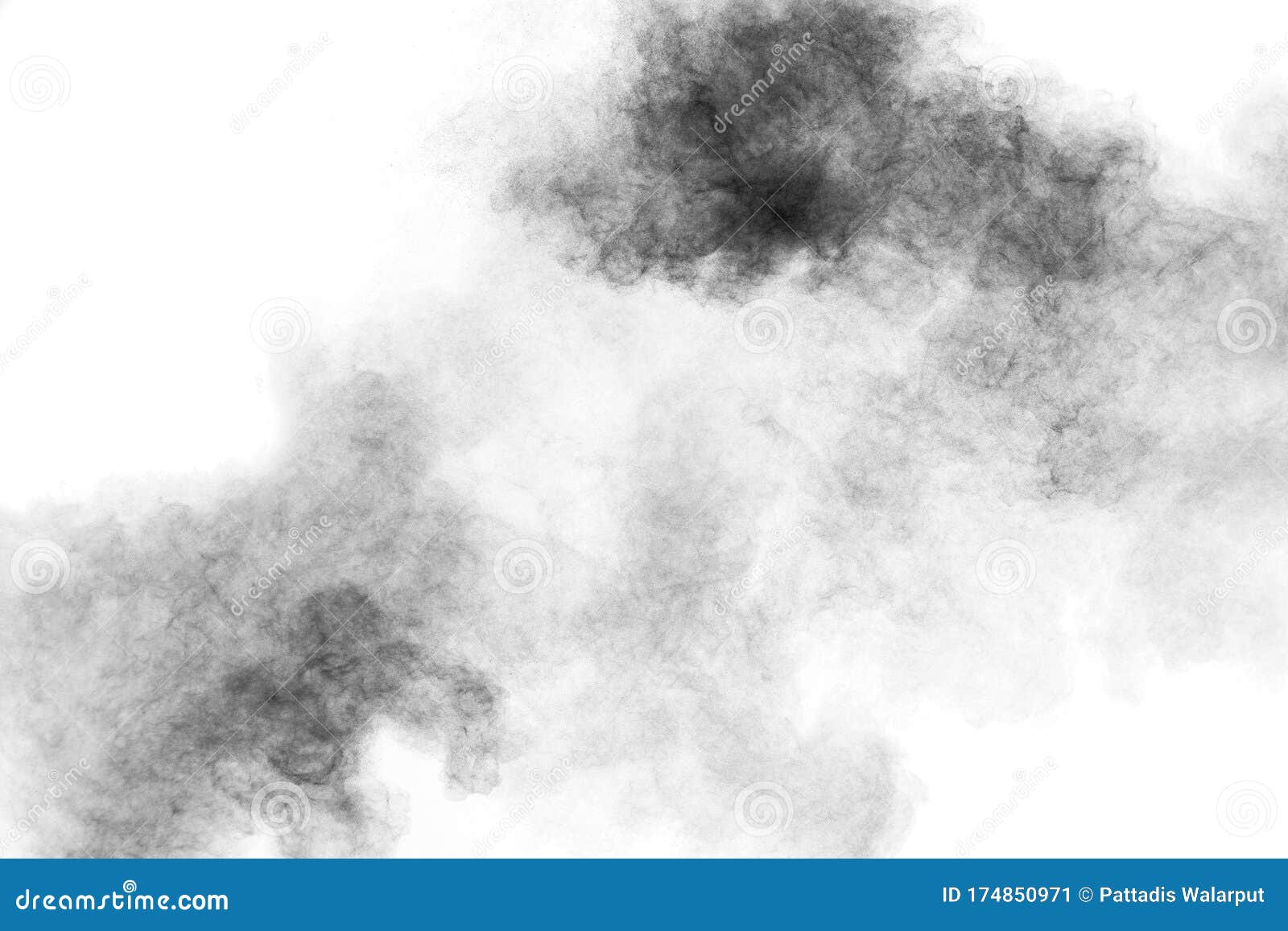 Black Powder Explosion Against White Background.Charcoal Dust Particles ...